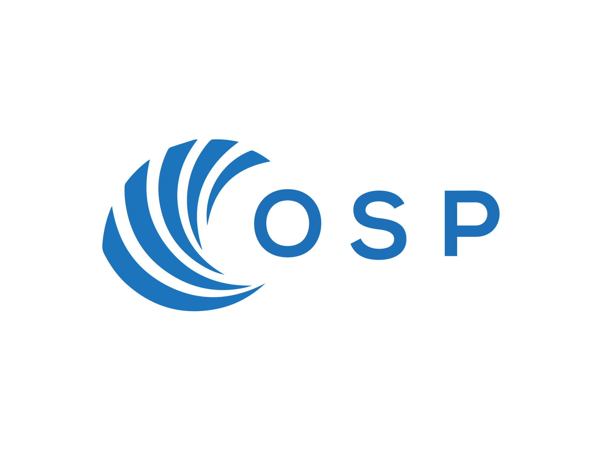 OSP letter logo design on white background. OSP creative circle letter logo concept. OSP letter ...