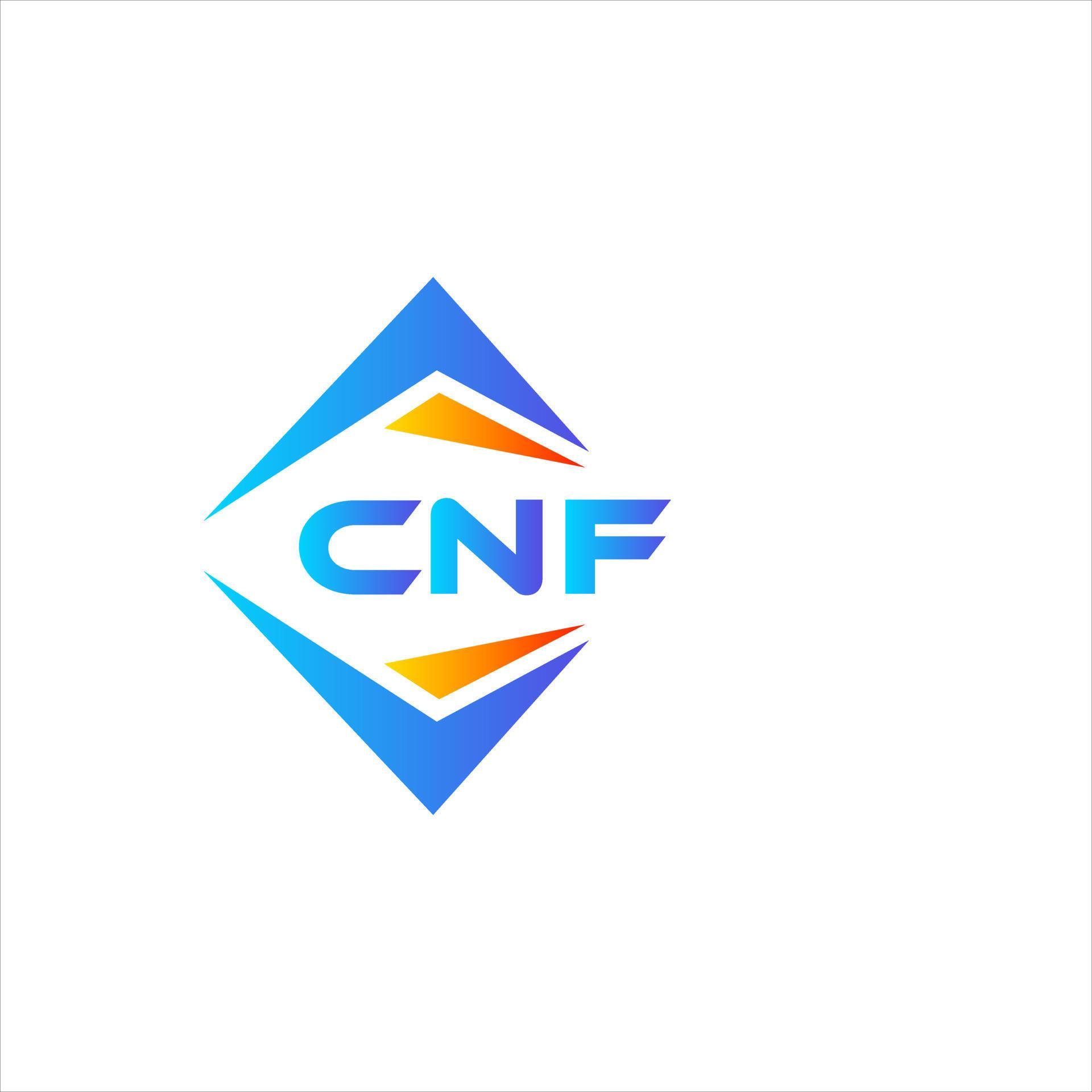 CNF abstract technology logo design on white background. CNF creative initials letter logo ...