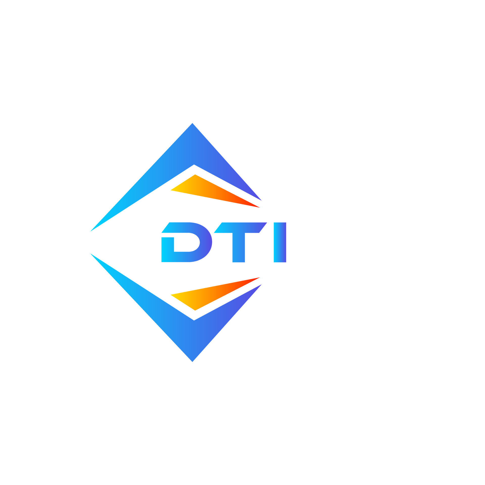 DTI abstract technology logo design on white background. DTI creative initials letter logo ...