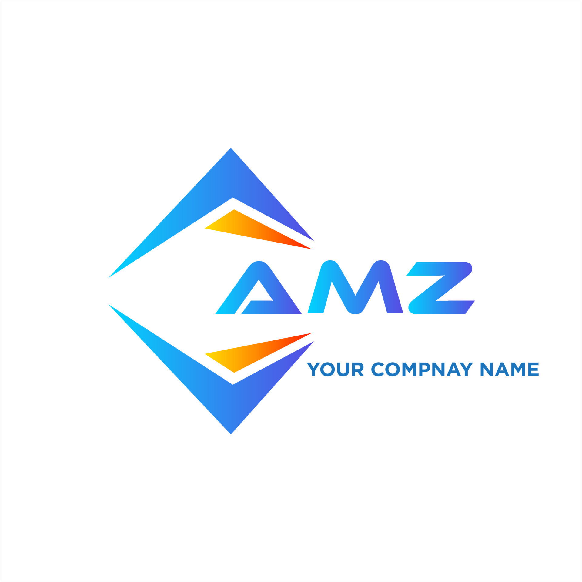 AMZ abstract technology logo design on white background. AMZ creative initials letter logo ...