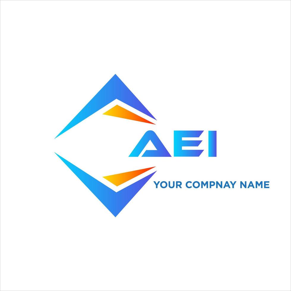 AEI abstract technology logo design on white background. AEI creative initials letter logo ...