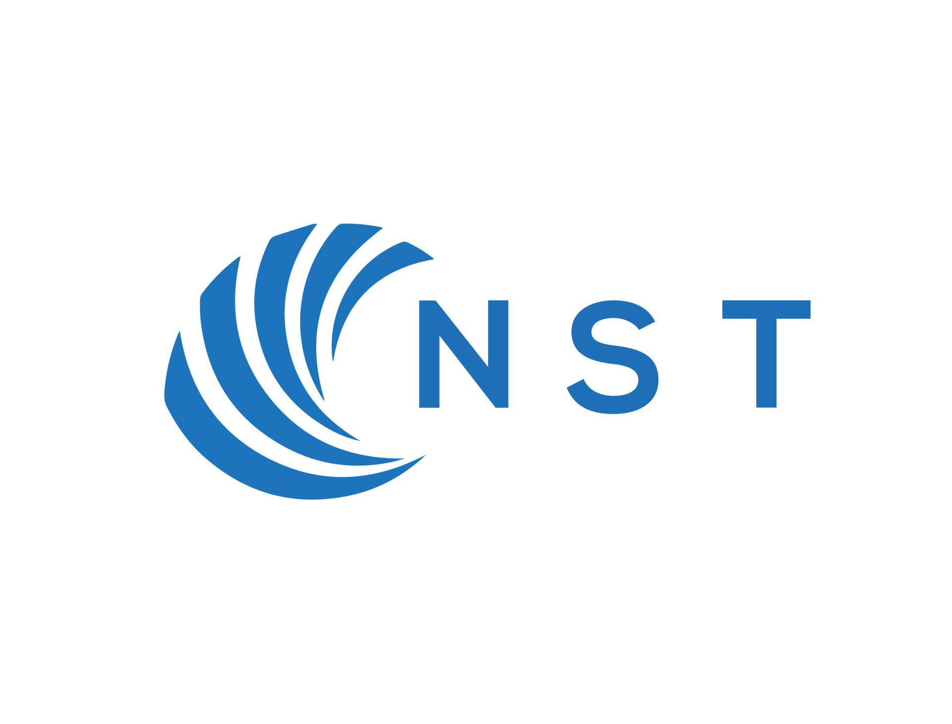 NST letter logo design on white background. NST creative circle letter logo concept. NST letter ...