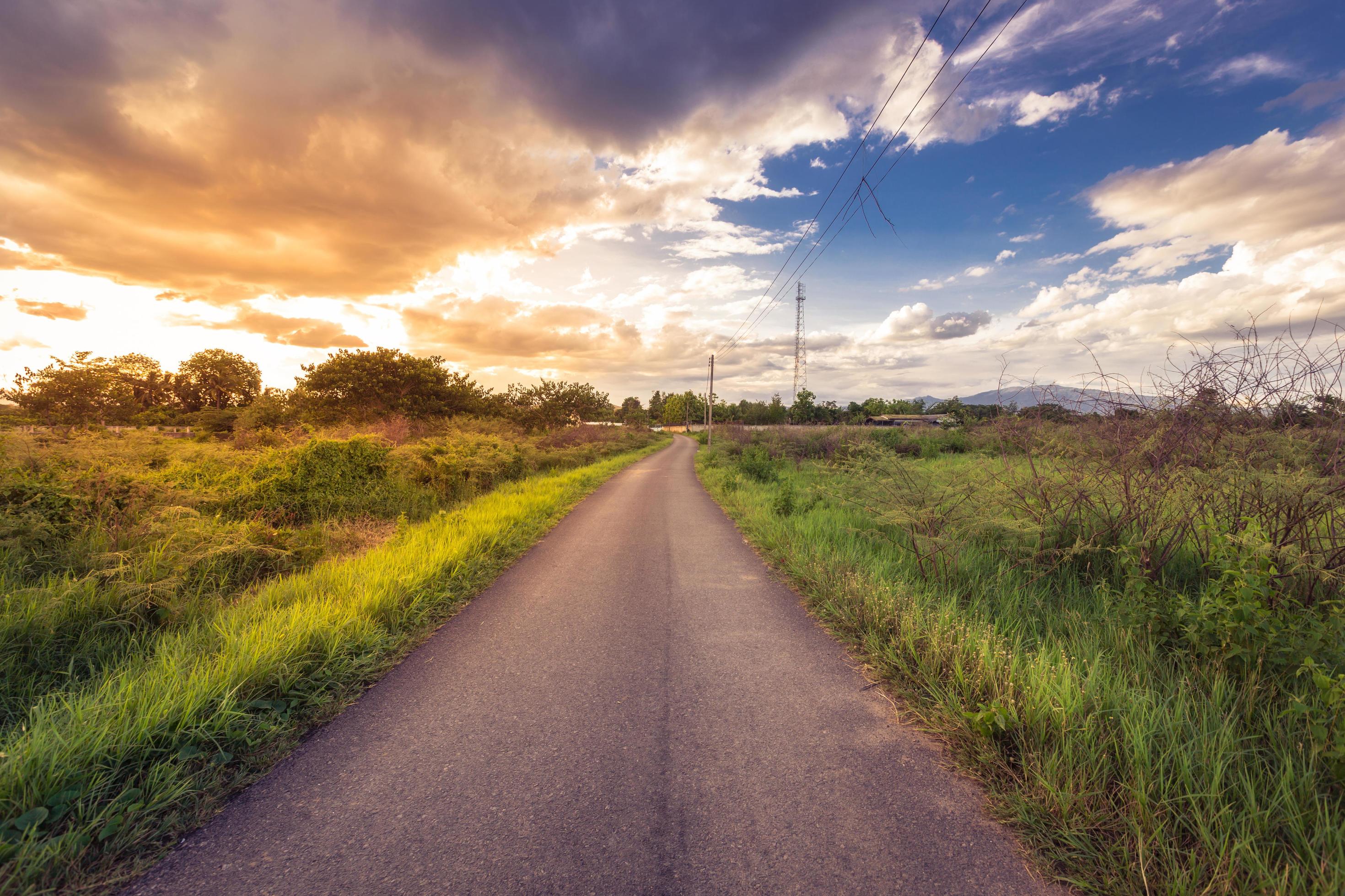country road and field with beautiful sunset 19883076 Stock Photo at ... country road and field with beautiful sunset 19883076 Stock Photo at ...