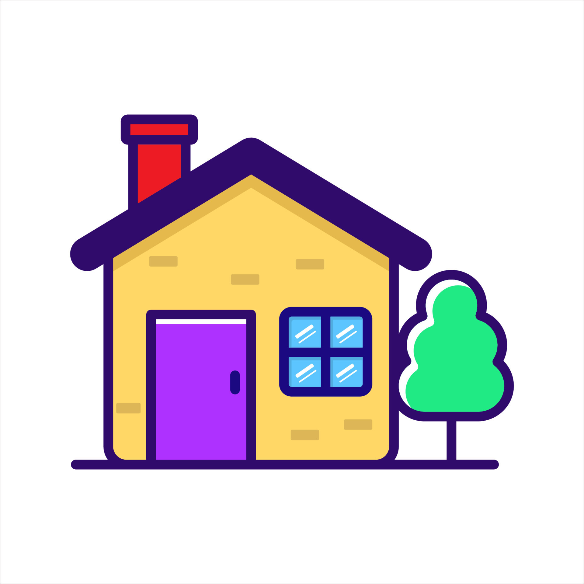 Simple house building vector illustration isolated on white background 19885515 Vector Art at ...