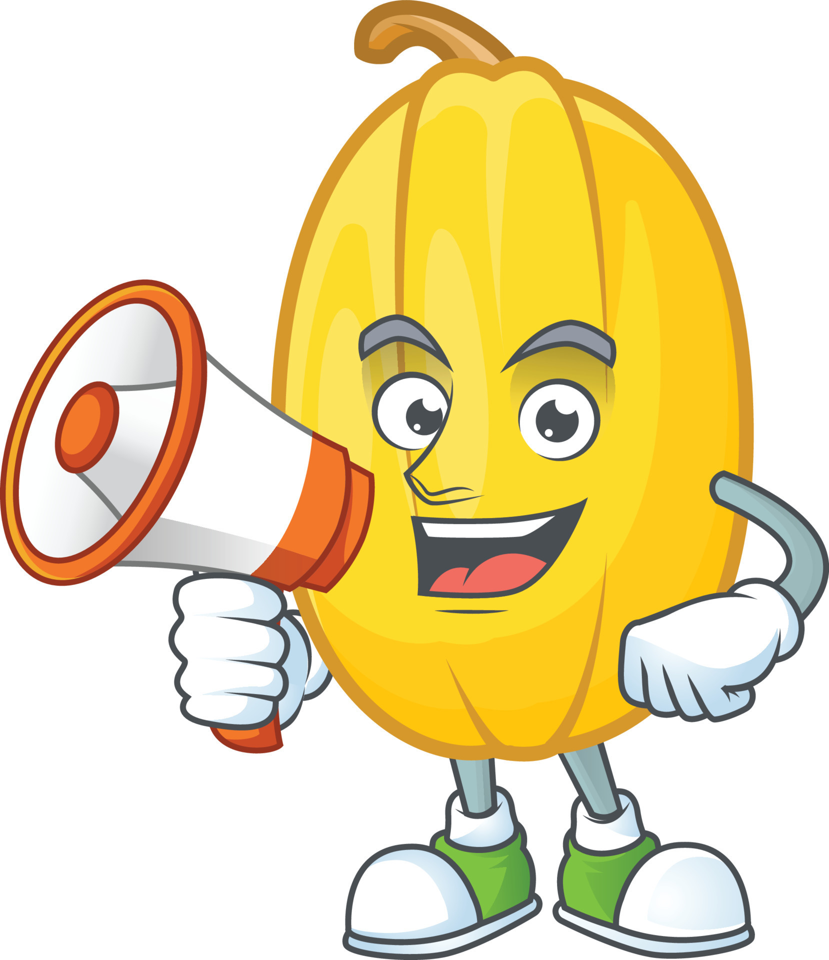 Spaghetti squash cartoon character style 19893419 Vector Art at Vecteezy