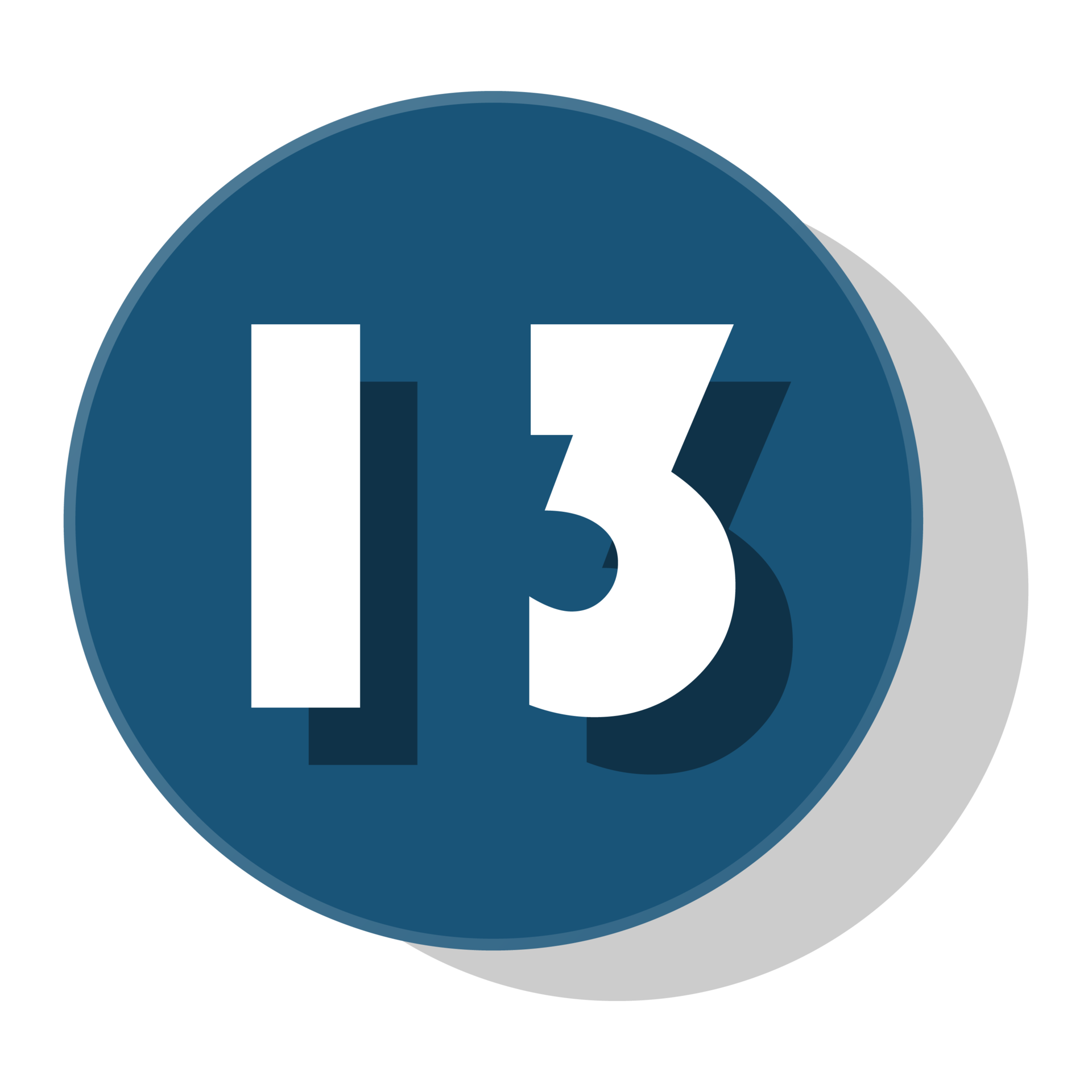 Bullet with number 13 19899826 PNG