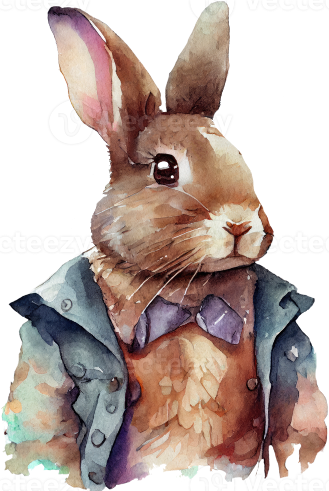 Watercolor Easter Bunny Portrait Illustration 19900133 PNG Watercolor Easter Bunny Portrait Illustration 19900133 PNG