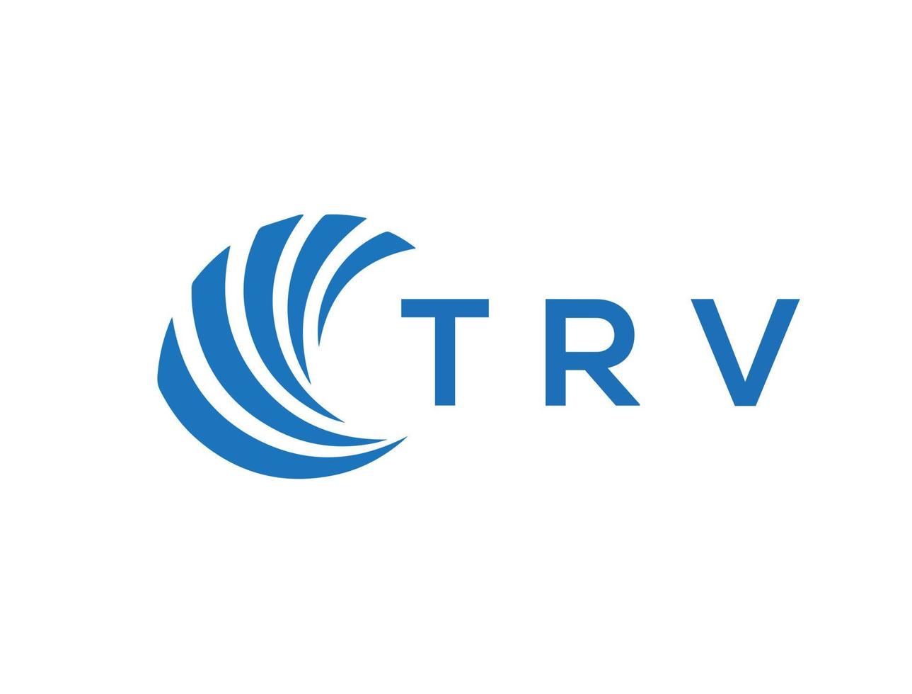 TRV letter logo design on white background. TRV creative circle letter ...