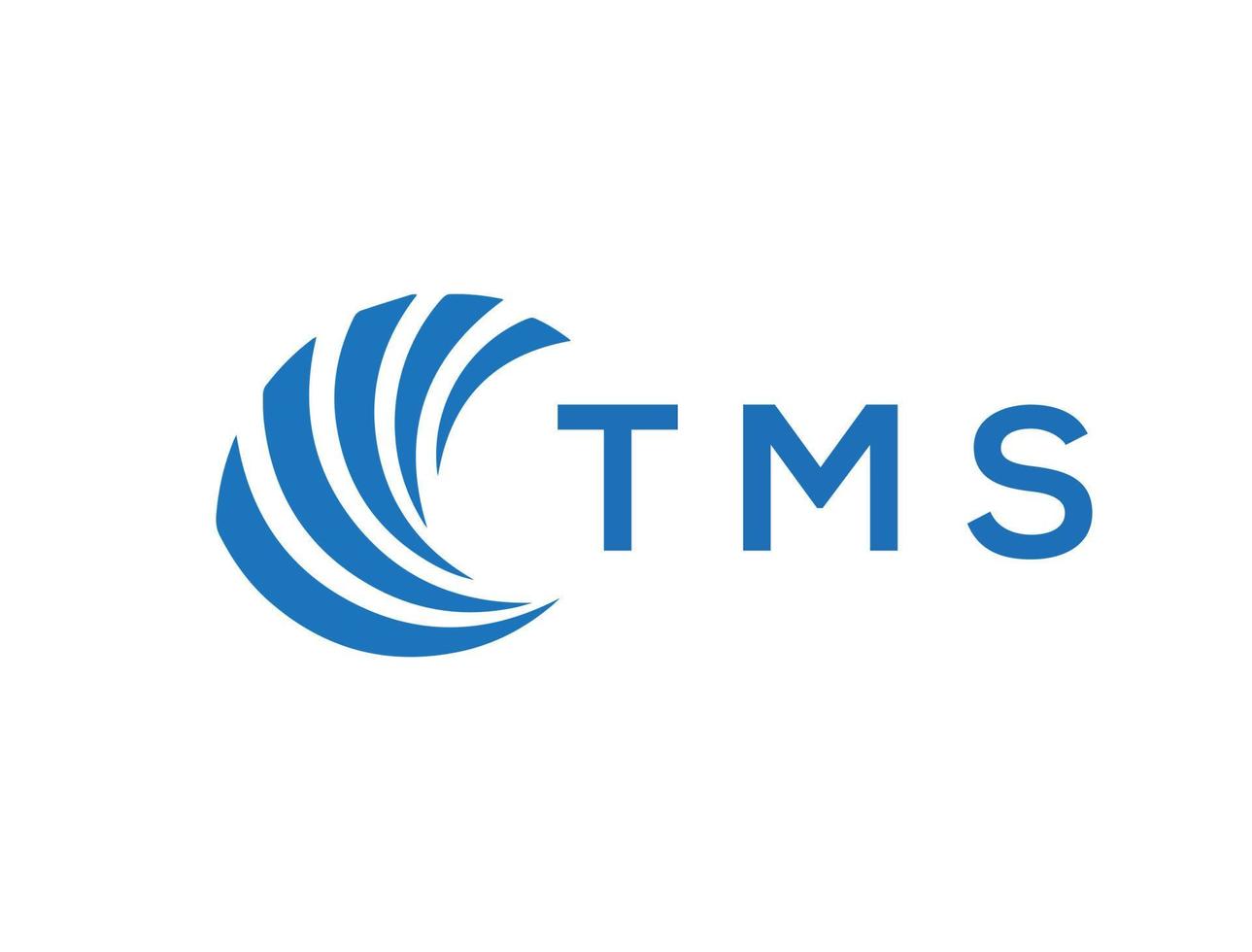 TMS letter logo design on white background. TMS creative circle letter ...
