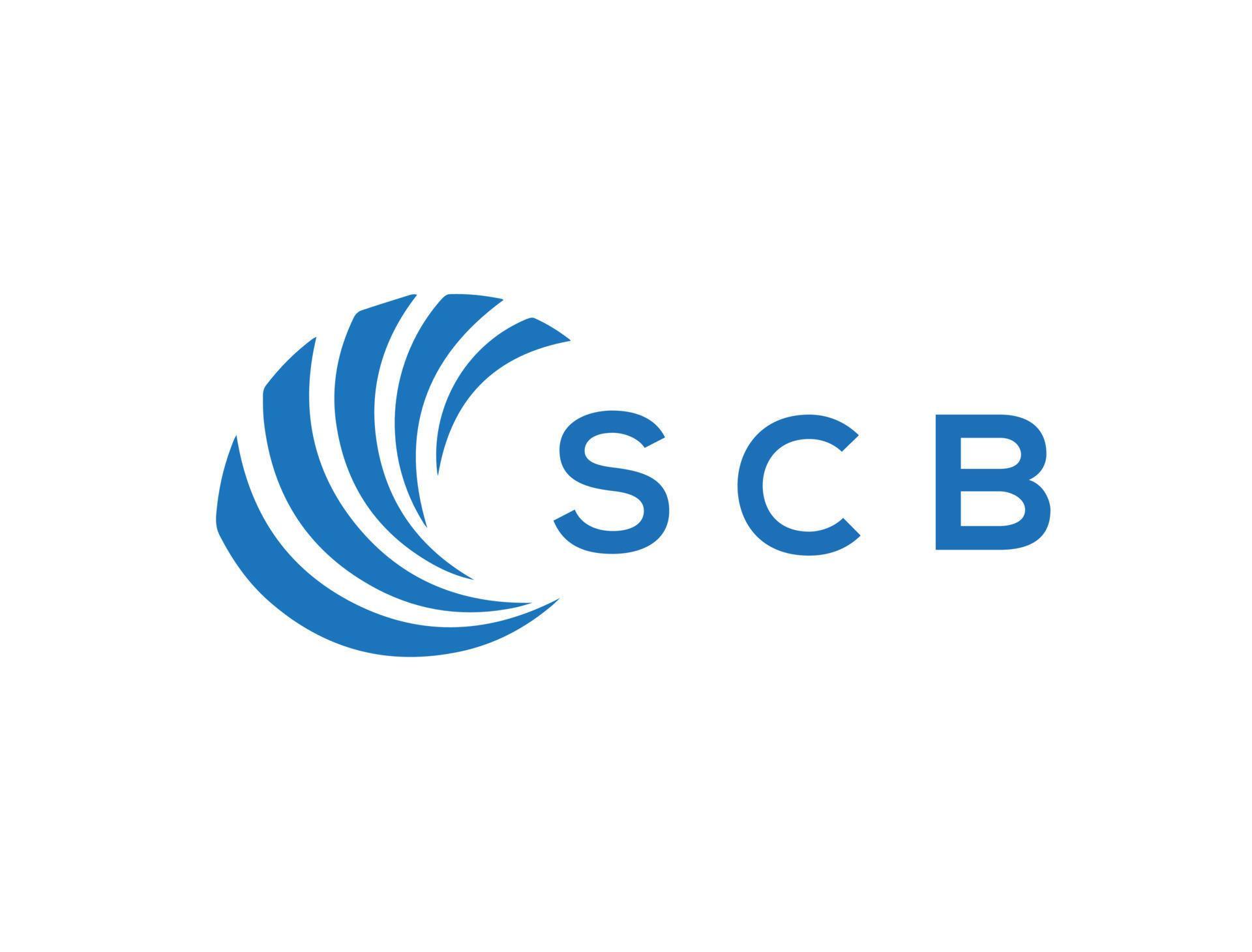 Scb Letter Logo Design On White Background Scb Creative Circle Letter