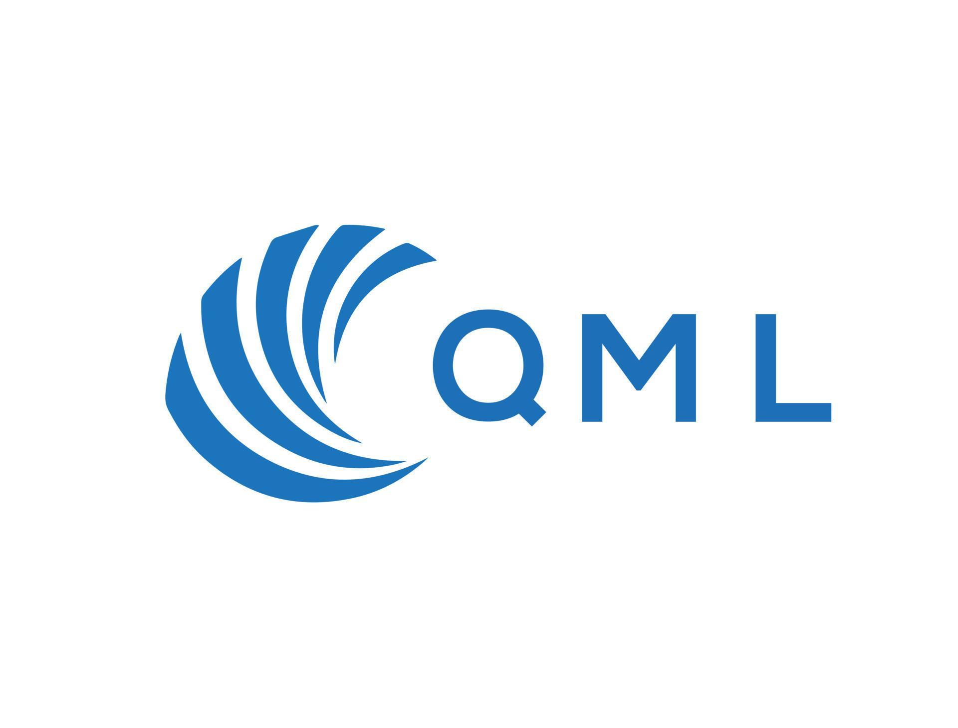 QML letter logo design on white background. QML creative circle letter logo concept. QML letter ...