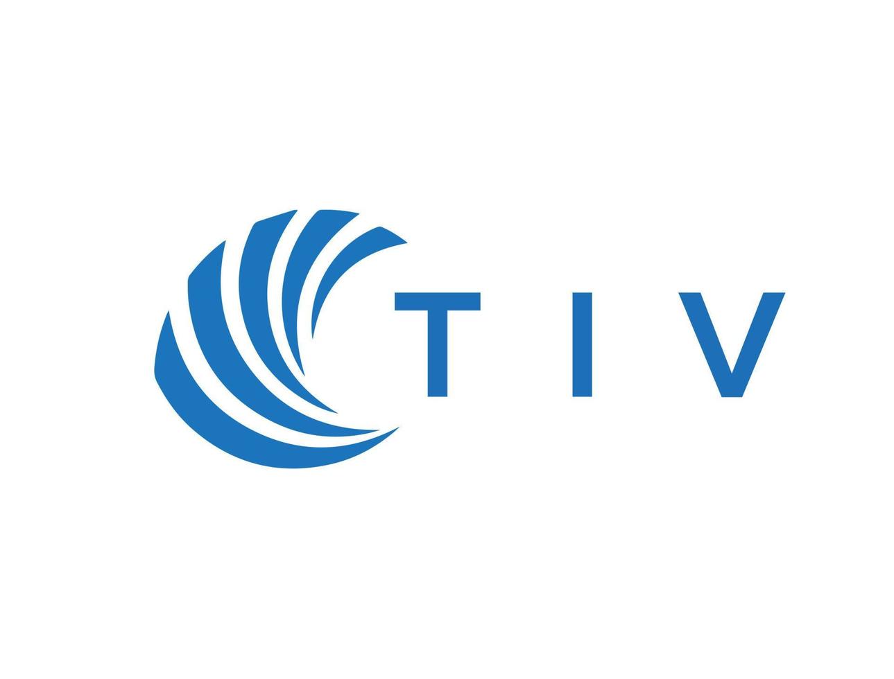 TIV letter logo design on white background. TIV creative circle letter ...