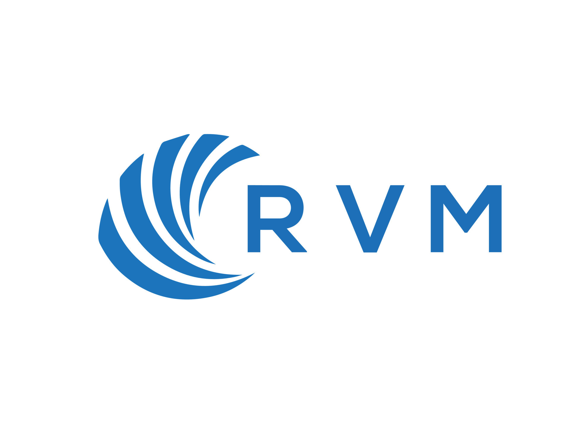 RVM letter logo design on white background. RVM creative circle letter logo concept. RVM letter ...