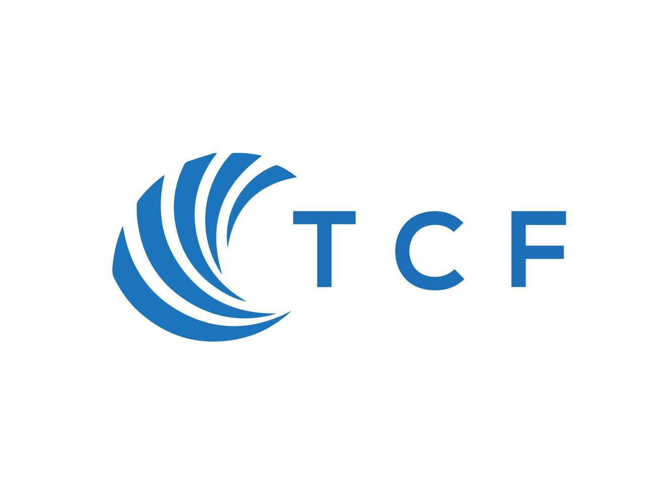 Tcf Letter Logo Design On White Background Tcf Creative Circle Letter Logo Concept Tcf Letter