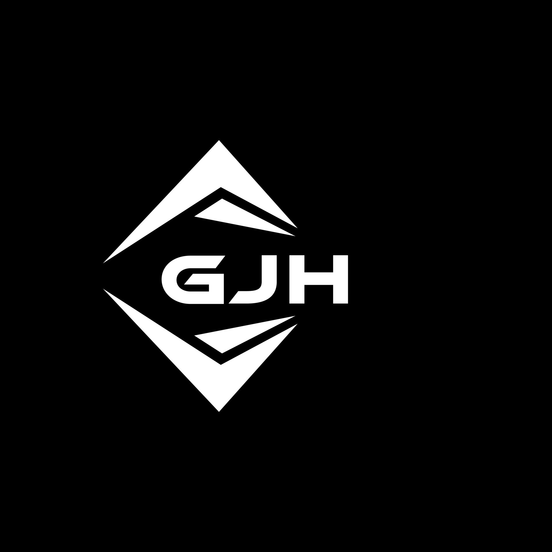 GJH abstract technology logo design on Black background. GJH creative initials letter logo ...
