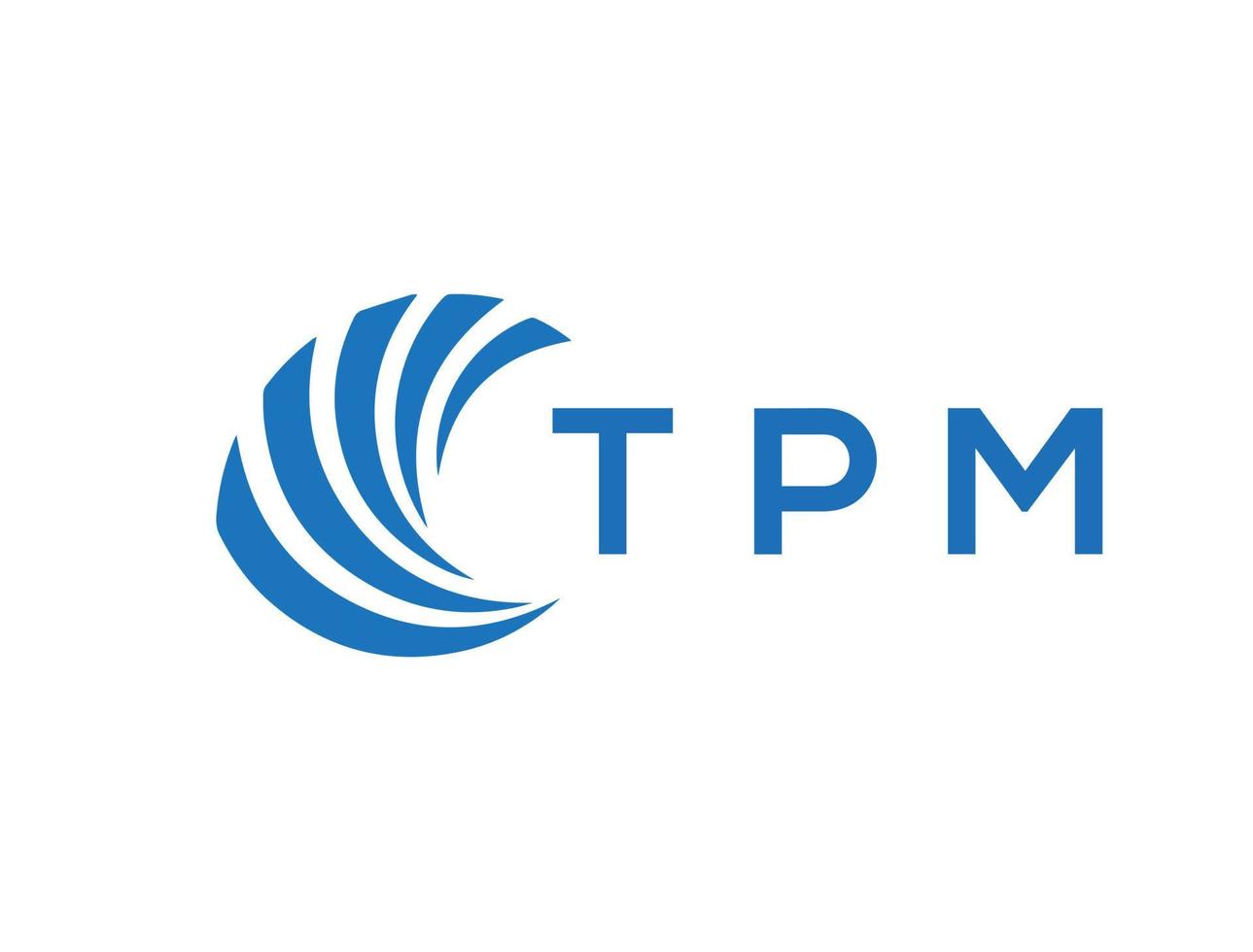 Tpm Letra Logo Diseño En Blanco Antecedentes Tpm Creativo Circulo