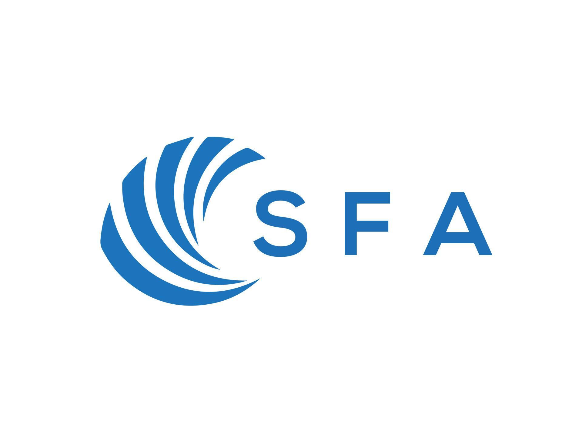 SFA letter logo design on white background. SFA creative circle letter logo concept. SFA letter ...