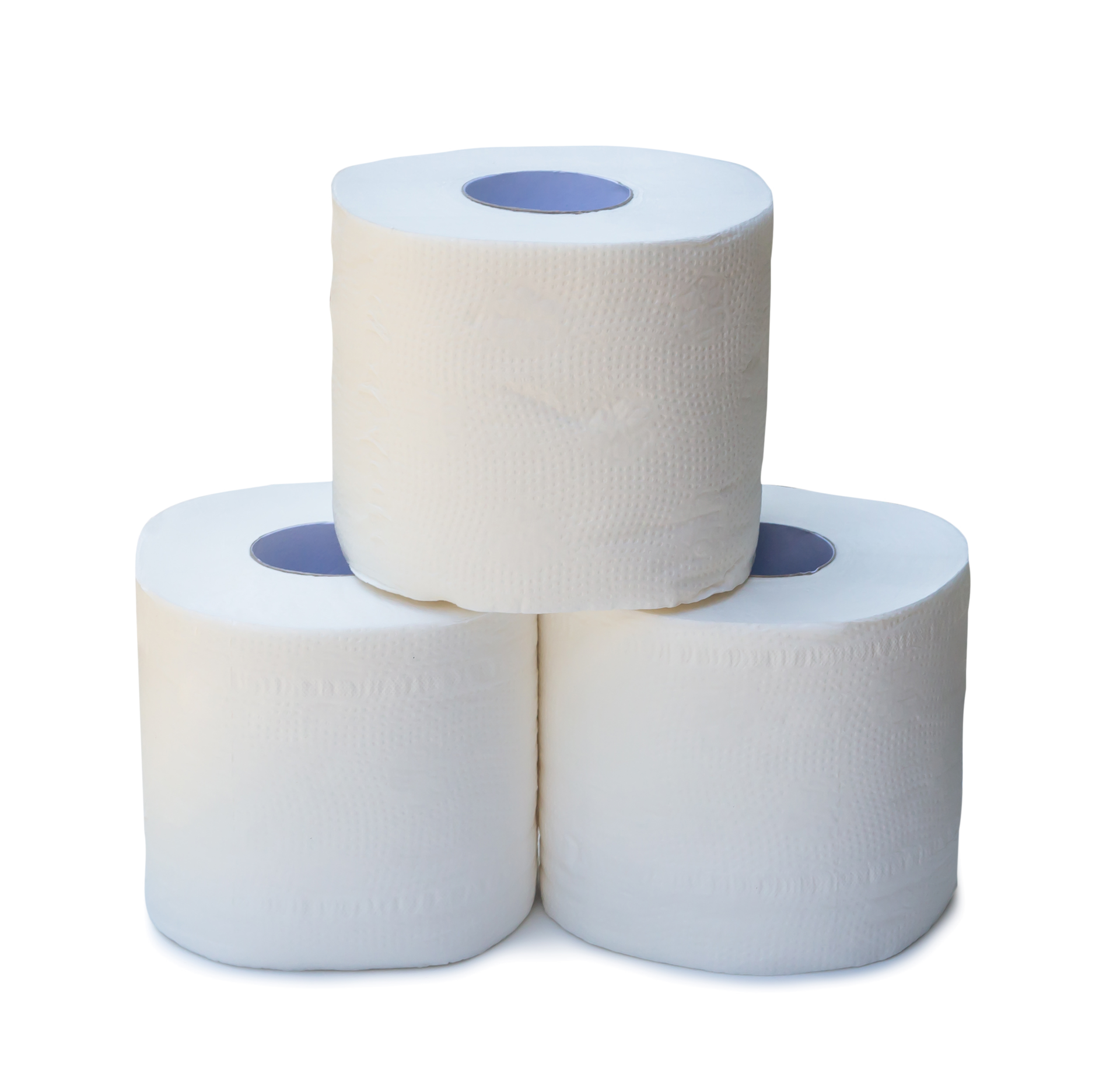 Tres rollos de blanco pañuelo de papel papel o servilleta en apilar ... Tres rollos de blanco pañuelo de papel papel o servilleta en apilar ...