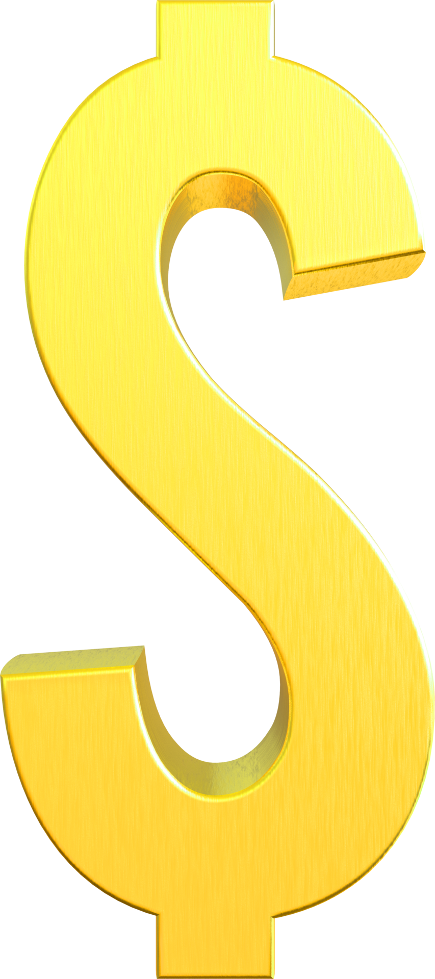 Gold Dollar Sign 3d Render 19909070 Png