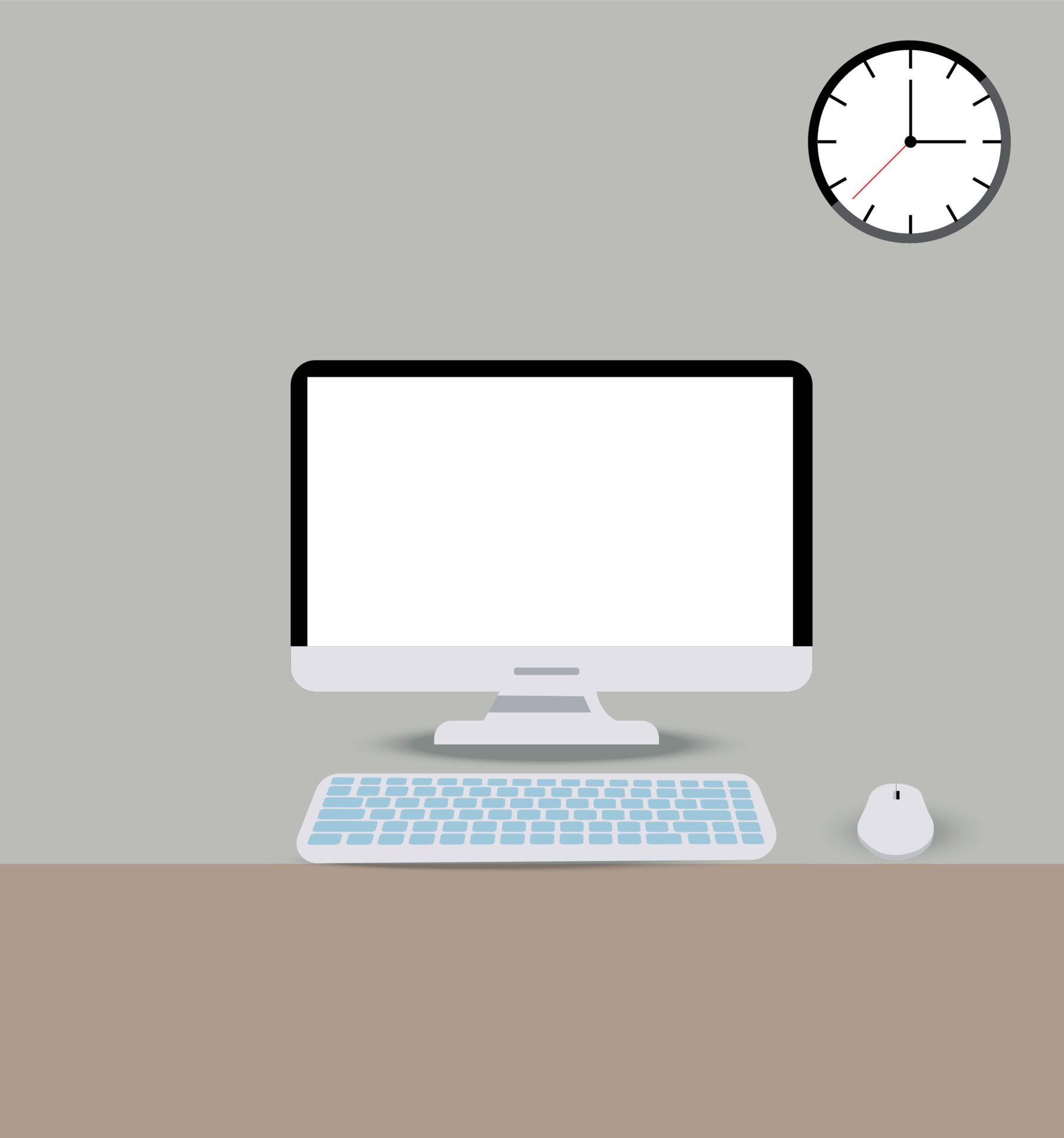 Desktop Computer flat vector illustration 19916416 Vector Art at Vecteezy