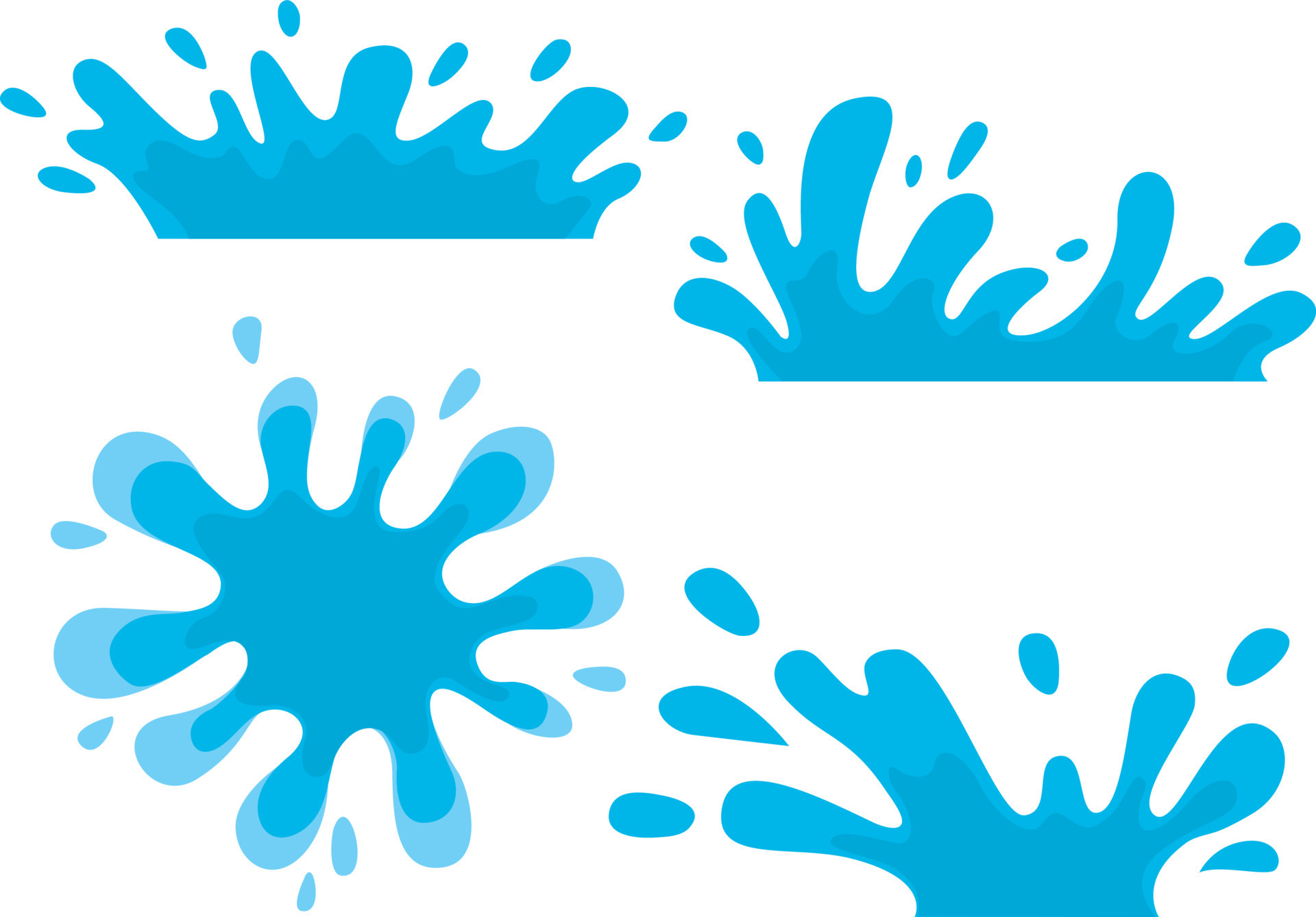 Flat Water Splash Collection 19916456 Vector Art at Vecteezy Flat Water Splash Collection 19916456 Vector Art at Vecteezy