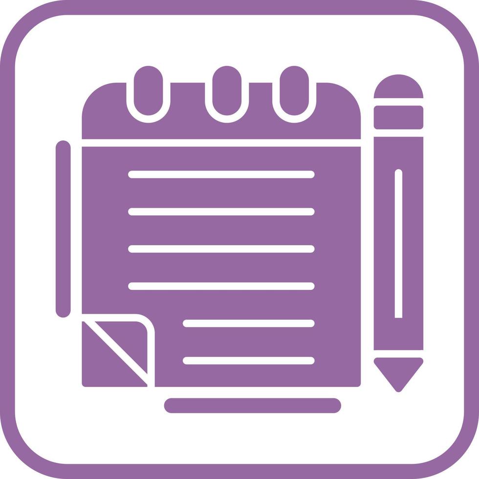 Notepad Vector Icon 19920434 Vector Art at Vecteezy