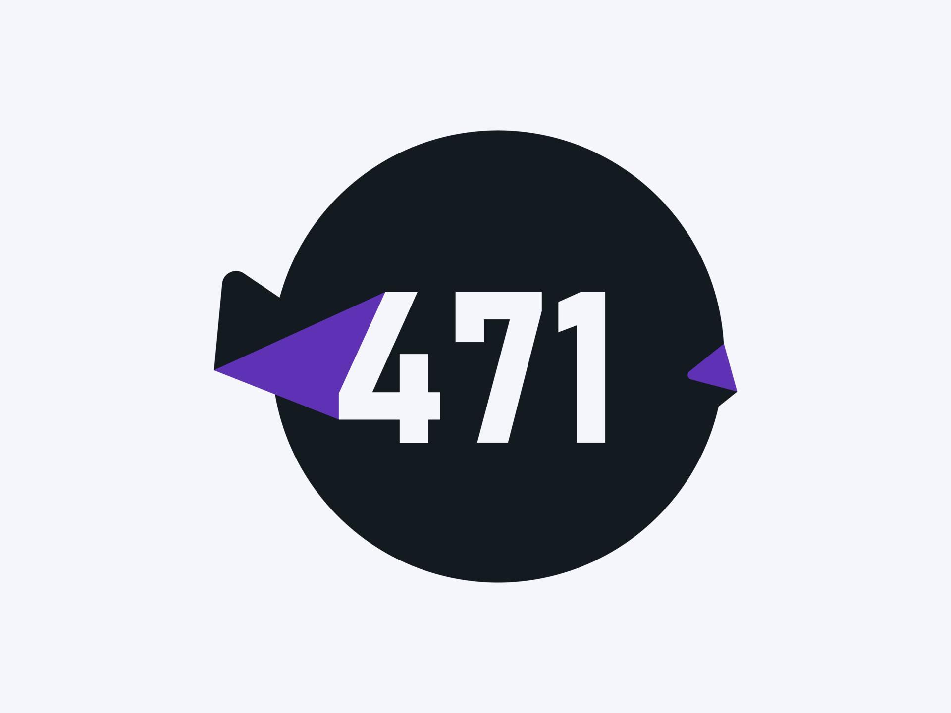471 Number logo icon design vector image. Number logo icon design ...