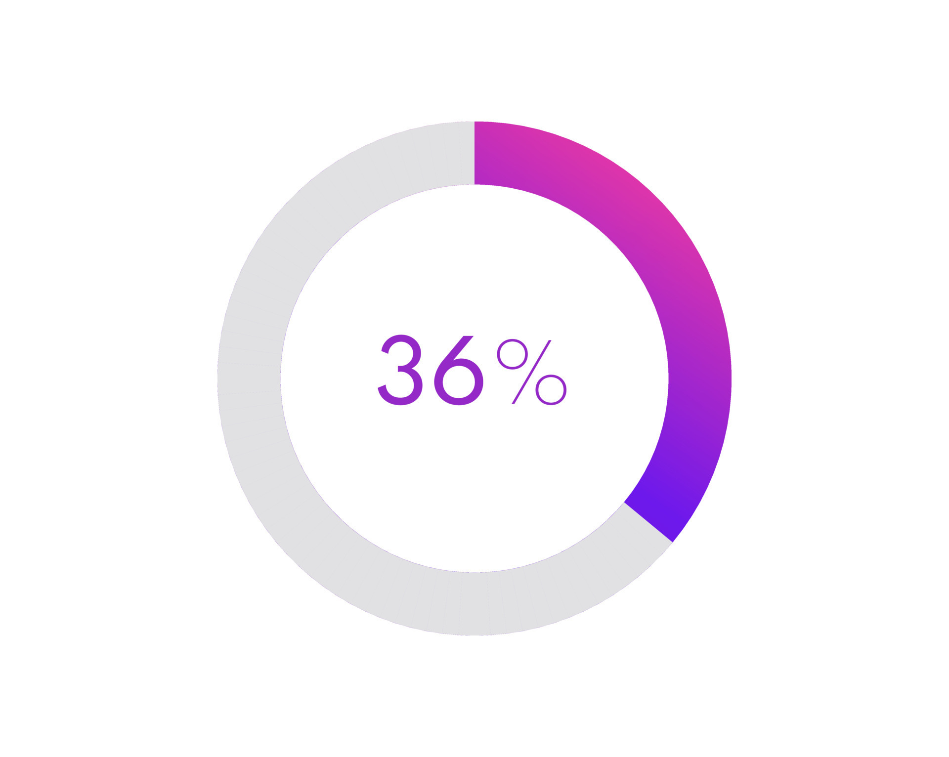 36 Percent Pie Chart Circle Diagram Business Illustration Percentage