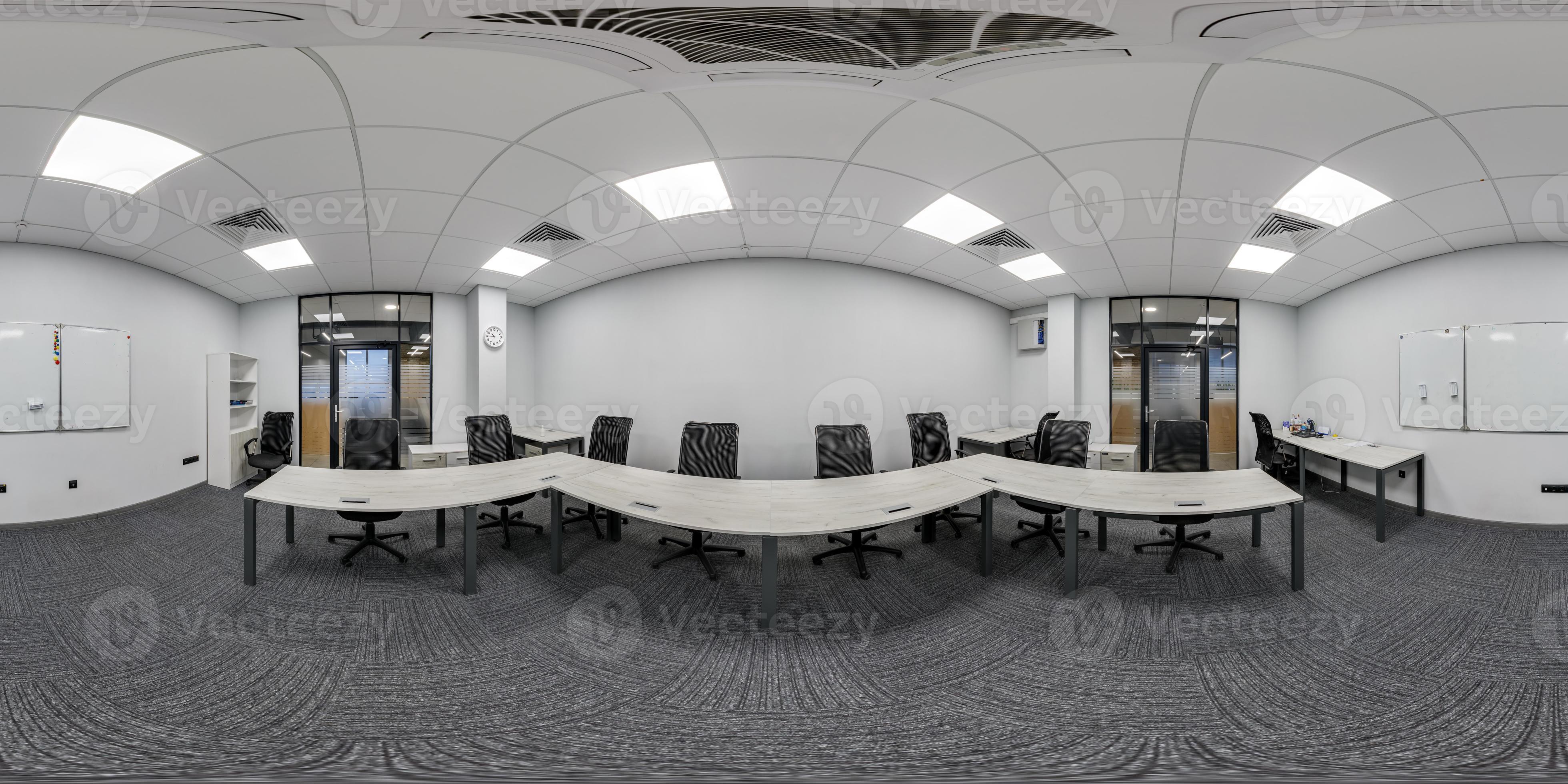 full spherical hdri seamless hdri 360 panorama in interior of empty conference hall for business ...