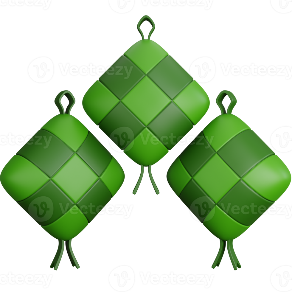 3D Rendering three ketupat dishes isolated 19927533 PNG 3D Rendering three ketupat dishes isolated 19927533 PNG