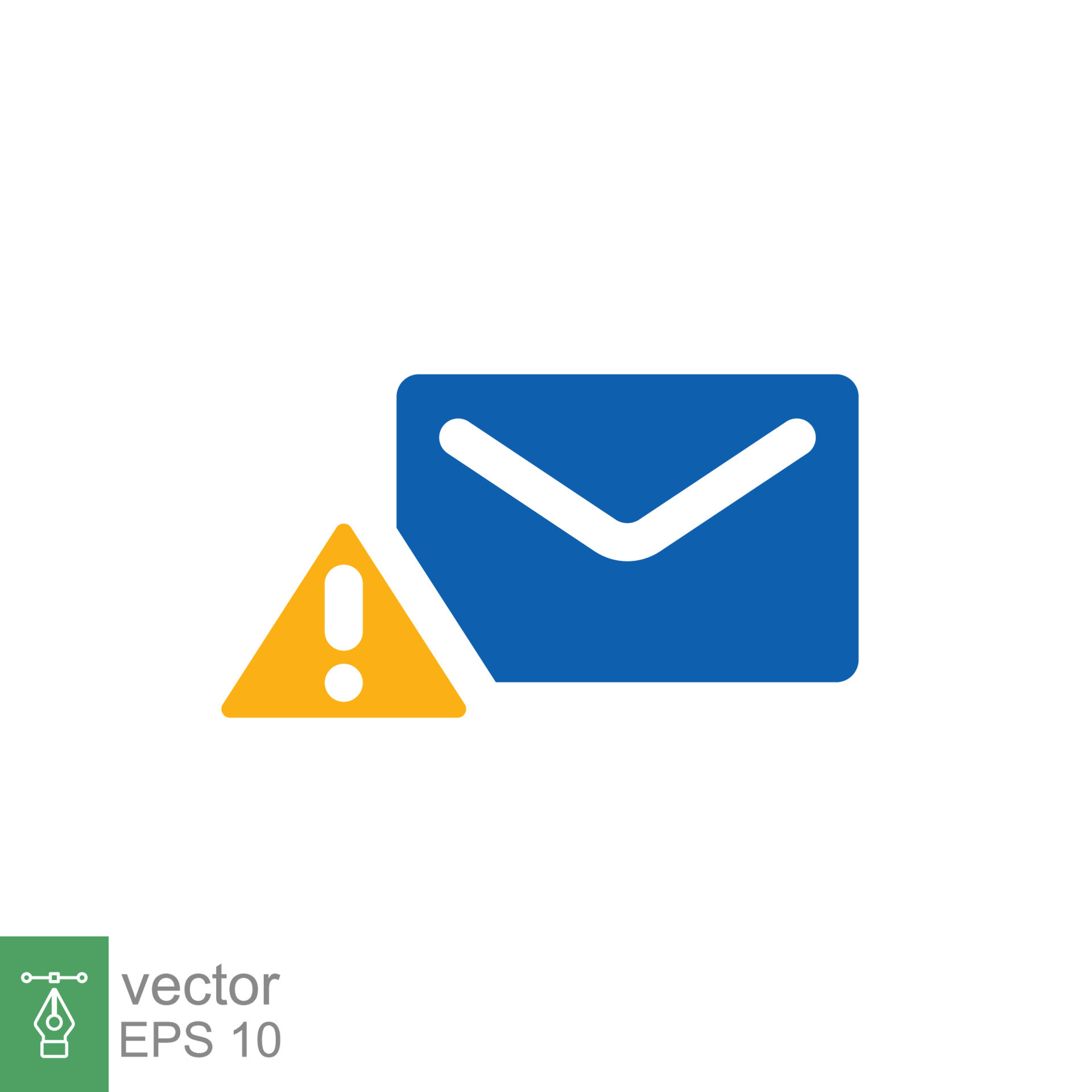 Warning alert message icon. Simple flat style for web template and app ...