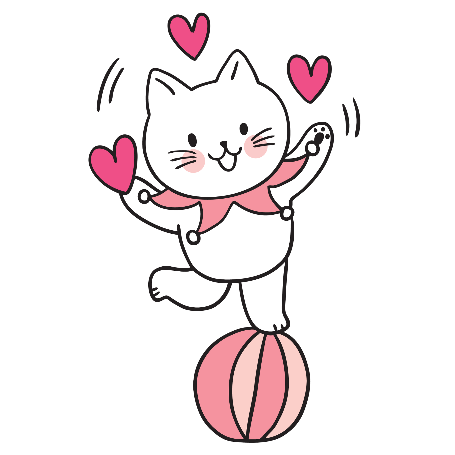 Cartoon Cute Character Funny Cat Clipart 19938330 Png