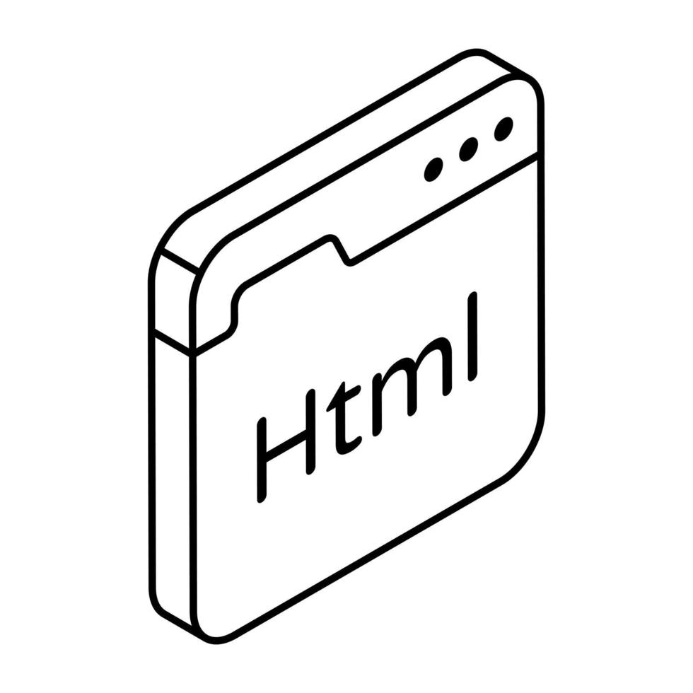 An icon design of web coding, html vector 19940212 Vector Art at Vecteezy