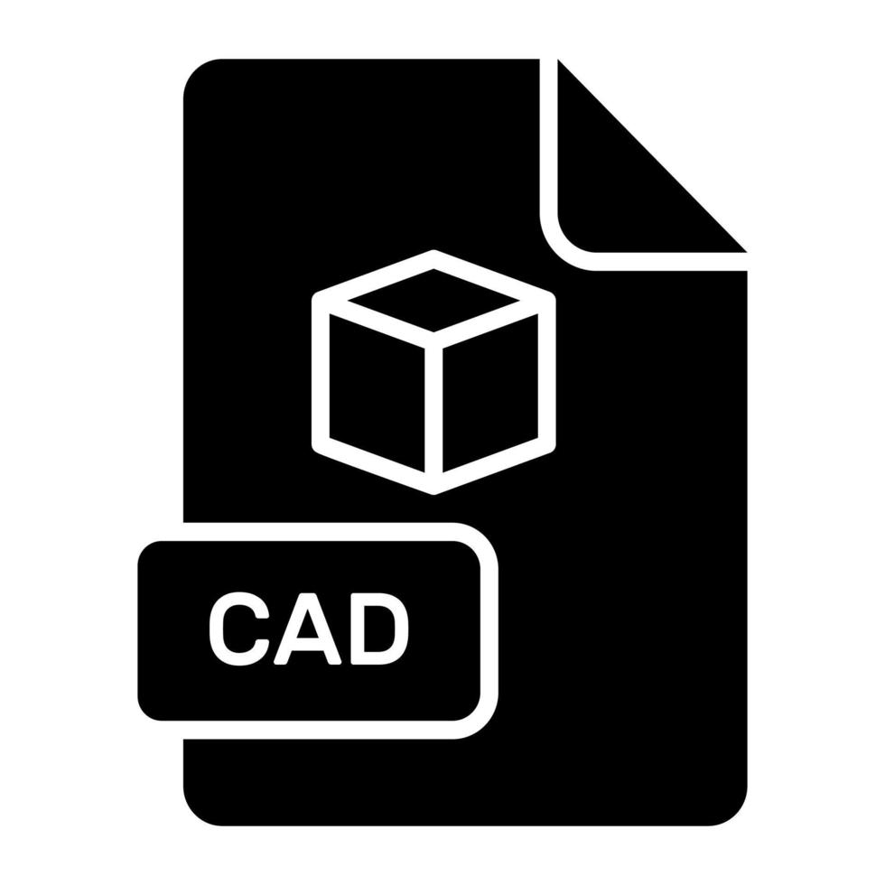 An amazing vector icon of CAD file, editable design 19942080 Vector Art ...