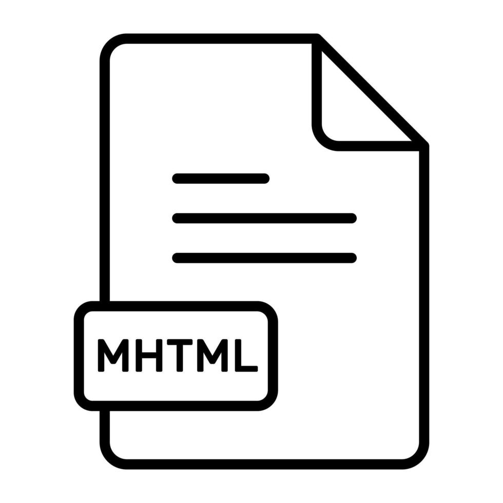 An amazing vector icon of MHTML file, editable design 19942086 Vector ...