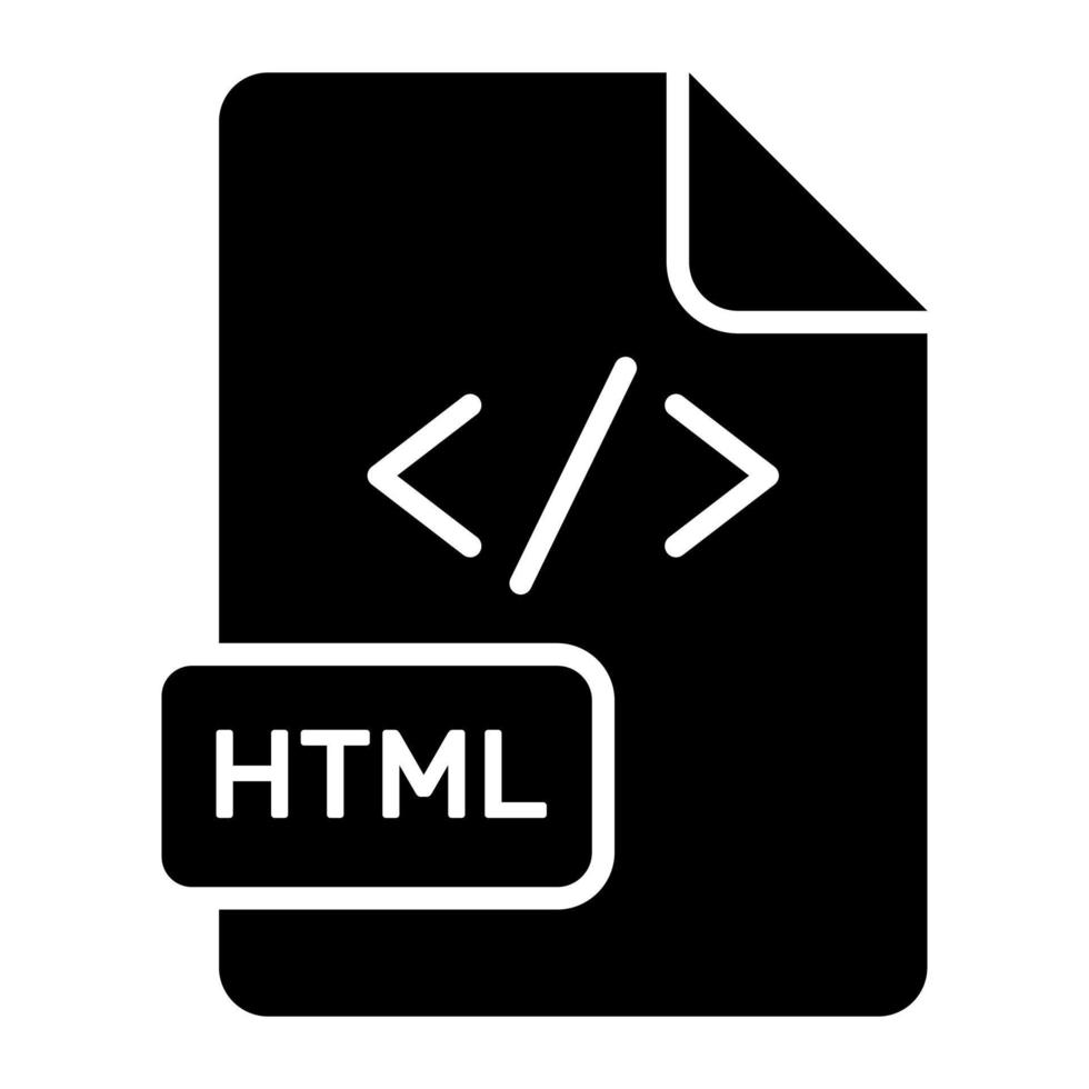 An amazing vector icon of HTML file, editable design 19942228 Vector ...