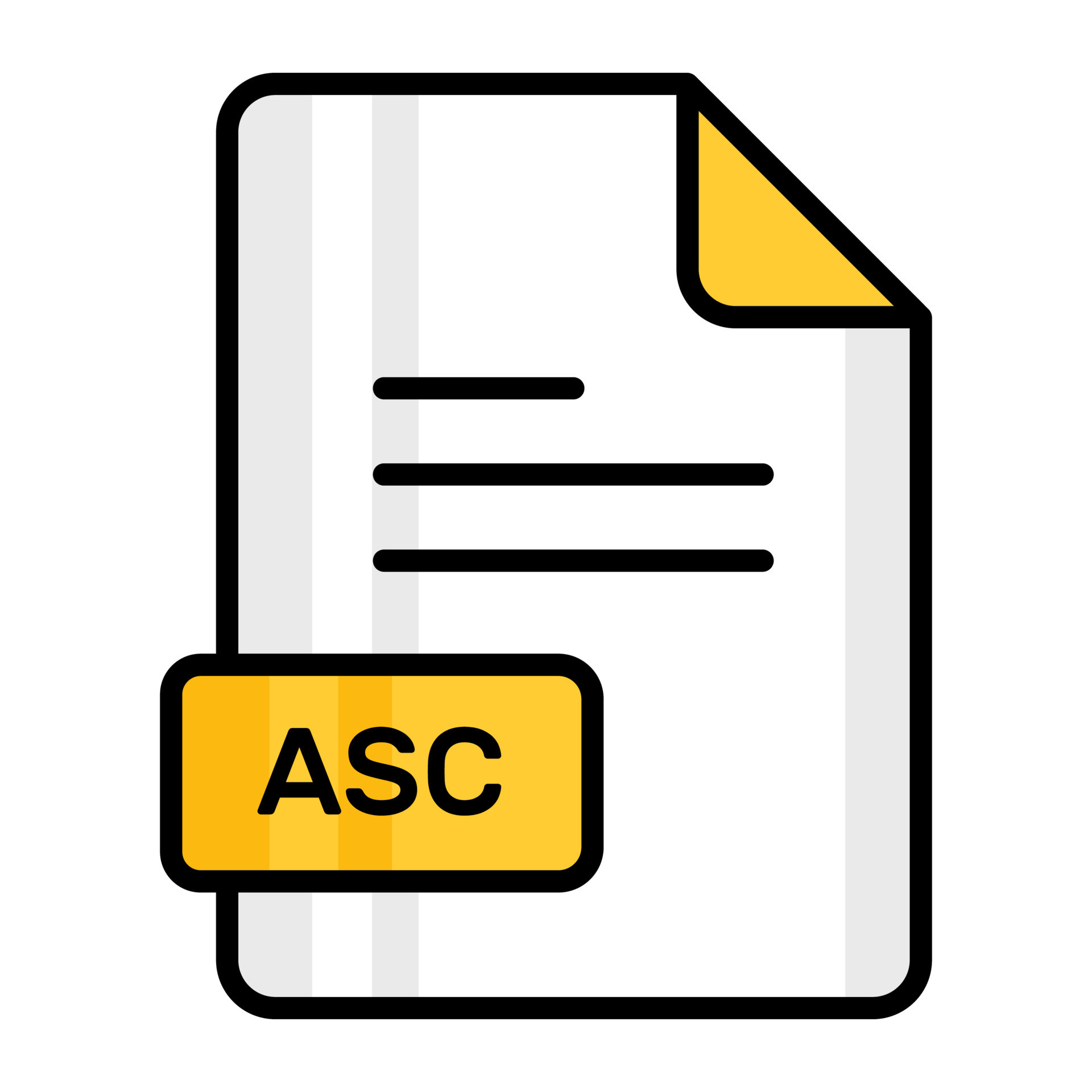 An amazing vector icon of ASC file, editable design 19942452 Vector Art ...