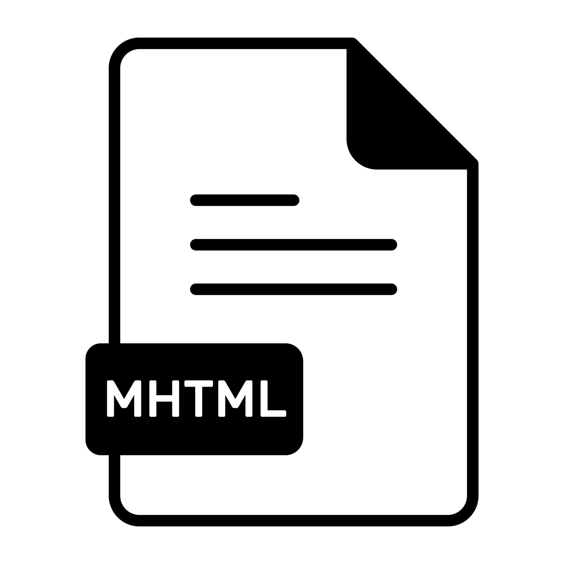 An Amazing Vector Icon Of Mhtml File Editable Design 19942523 Vector