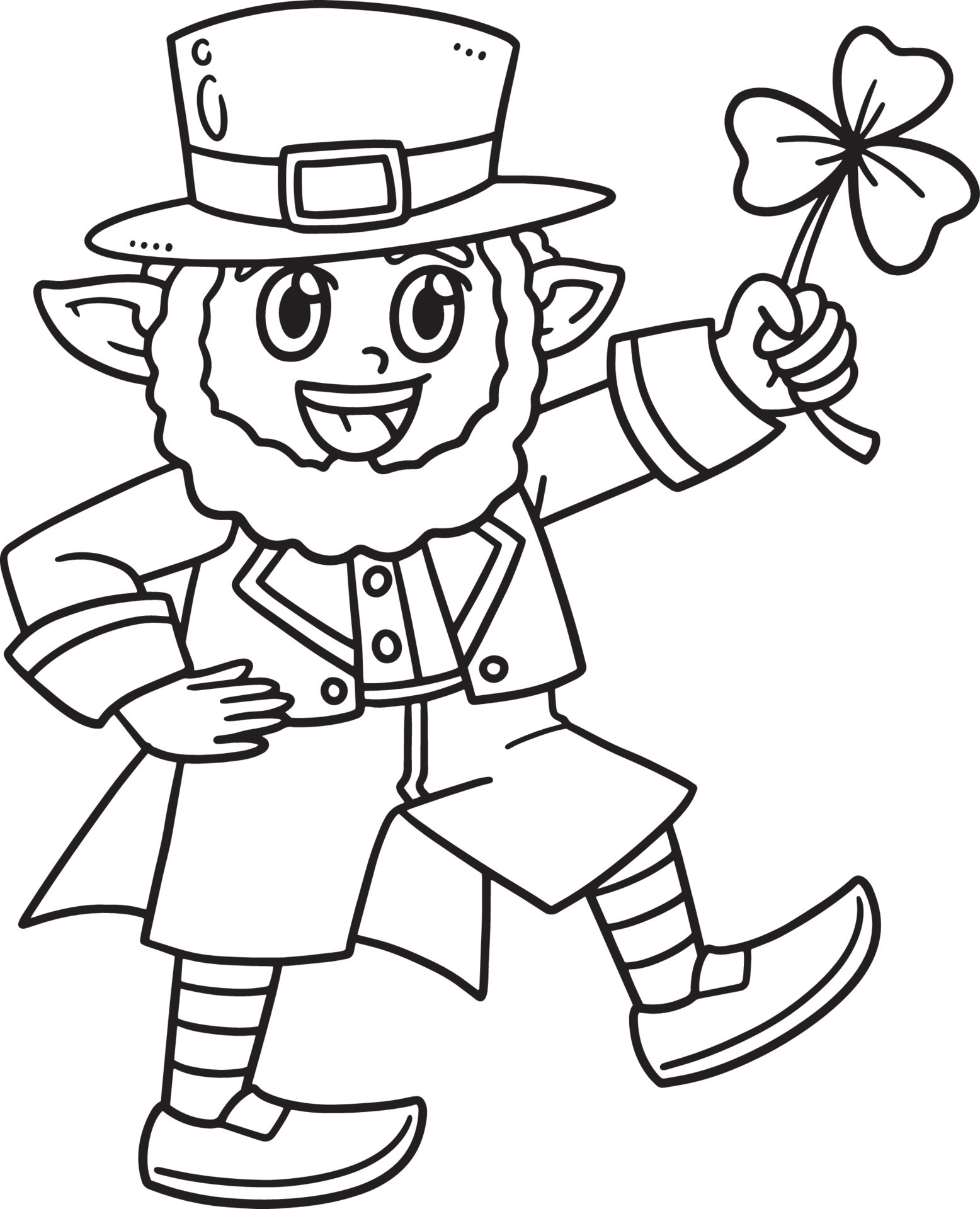 Saint Patricks Day Leprechaun Shamrock Isolated 19943183 Vector Art At