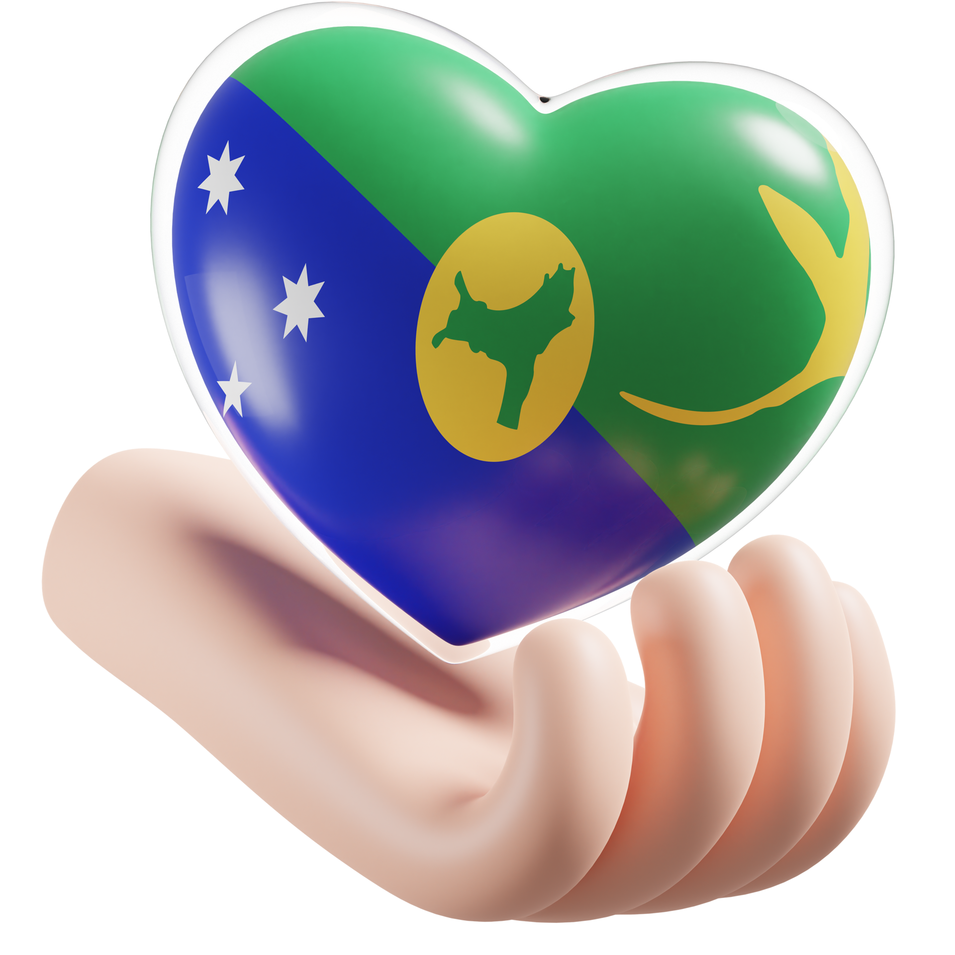 Free Christmas Island Flag With Heart Hand Care Realistic 3d Textured free-christmas-island-flag-with-heart-hand-care-realistic-3d-textured