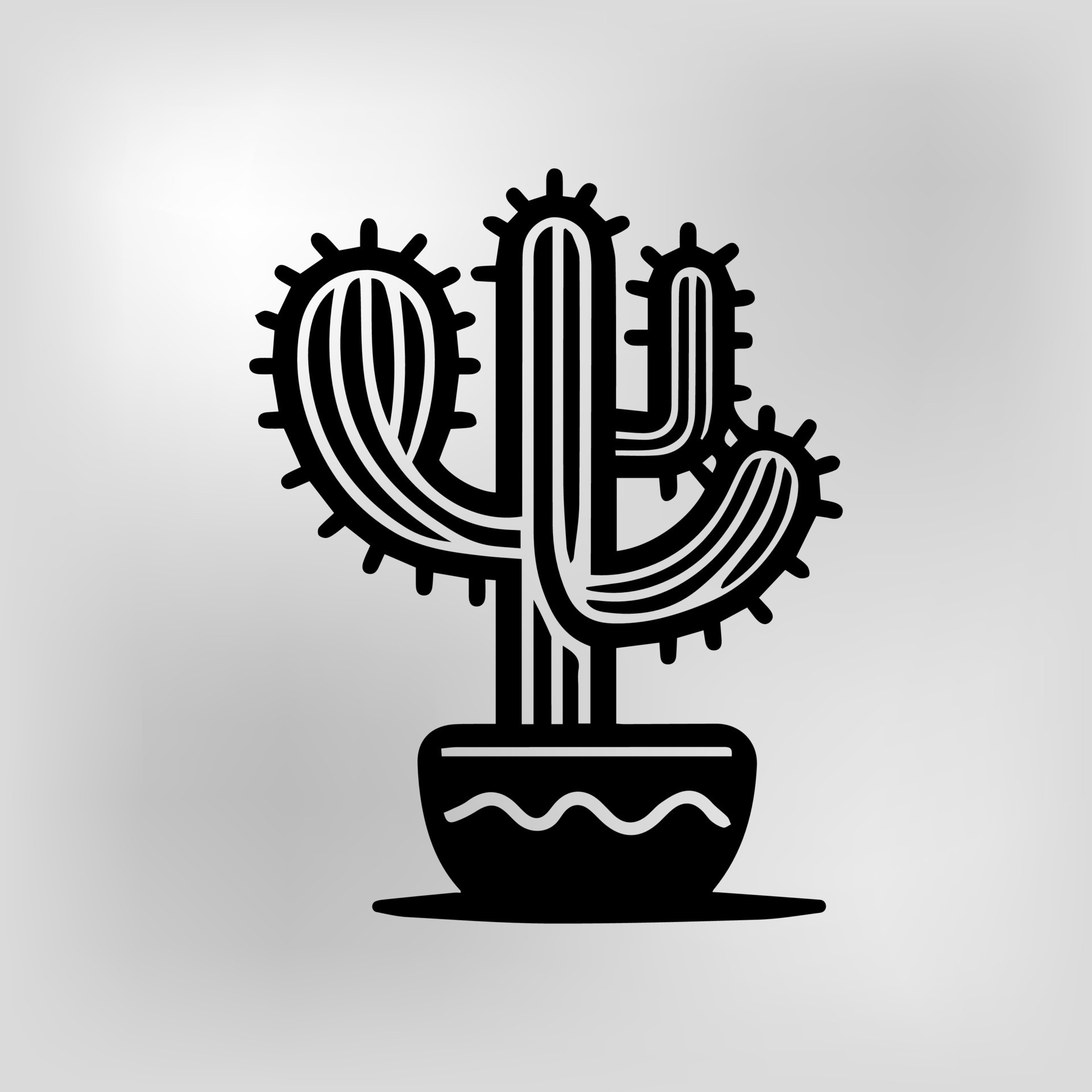silhouette of a cactus vector 19952731 Vector Art at Vecteezy