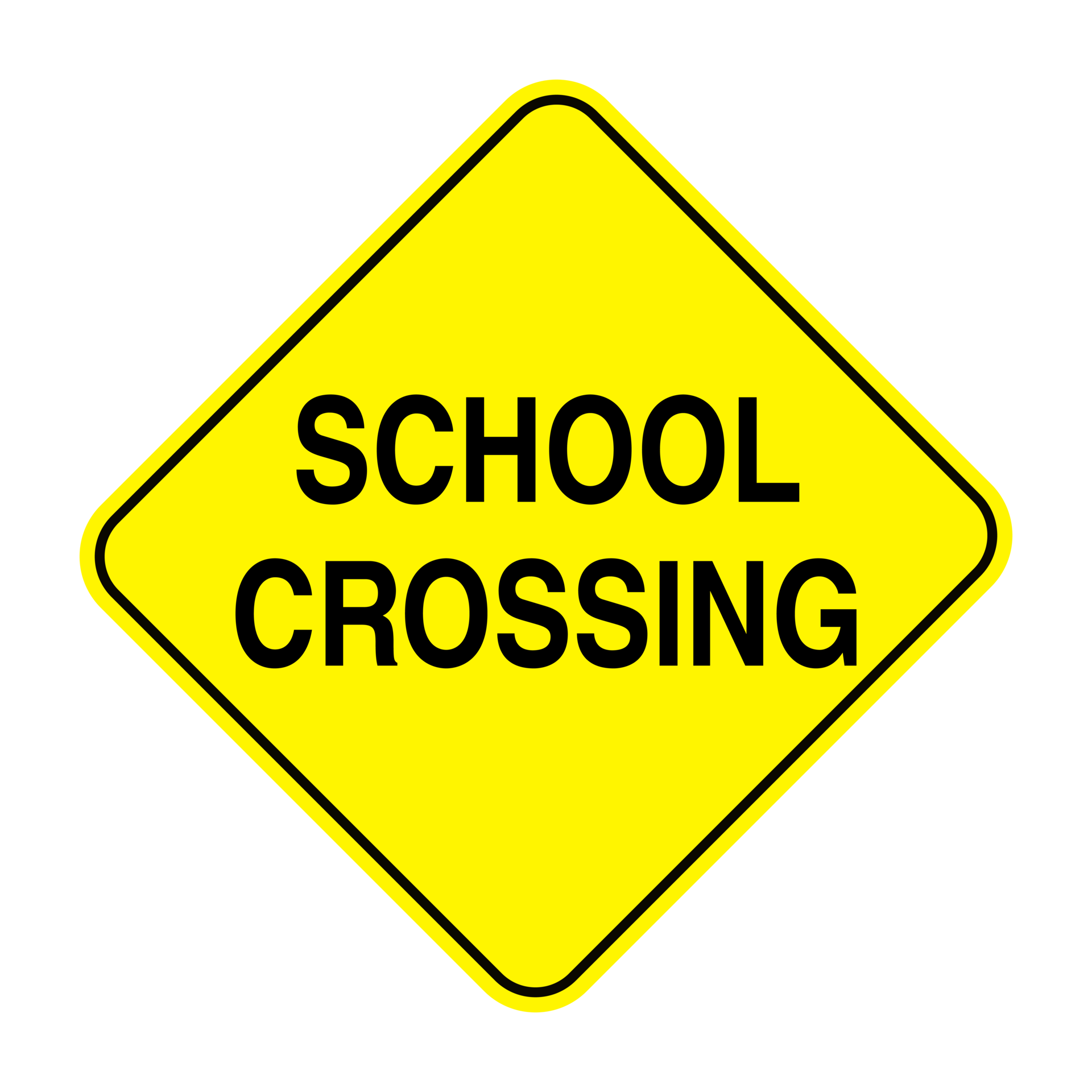 School Crossing Warning Sign On Transparent Background 19953675 PNG school-crossing-warning-sign-on-transparent-background-19953675-png
