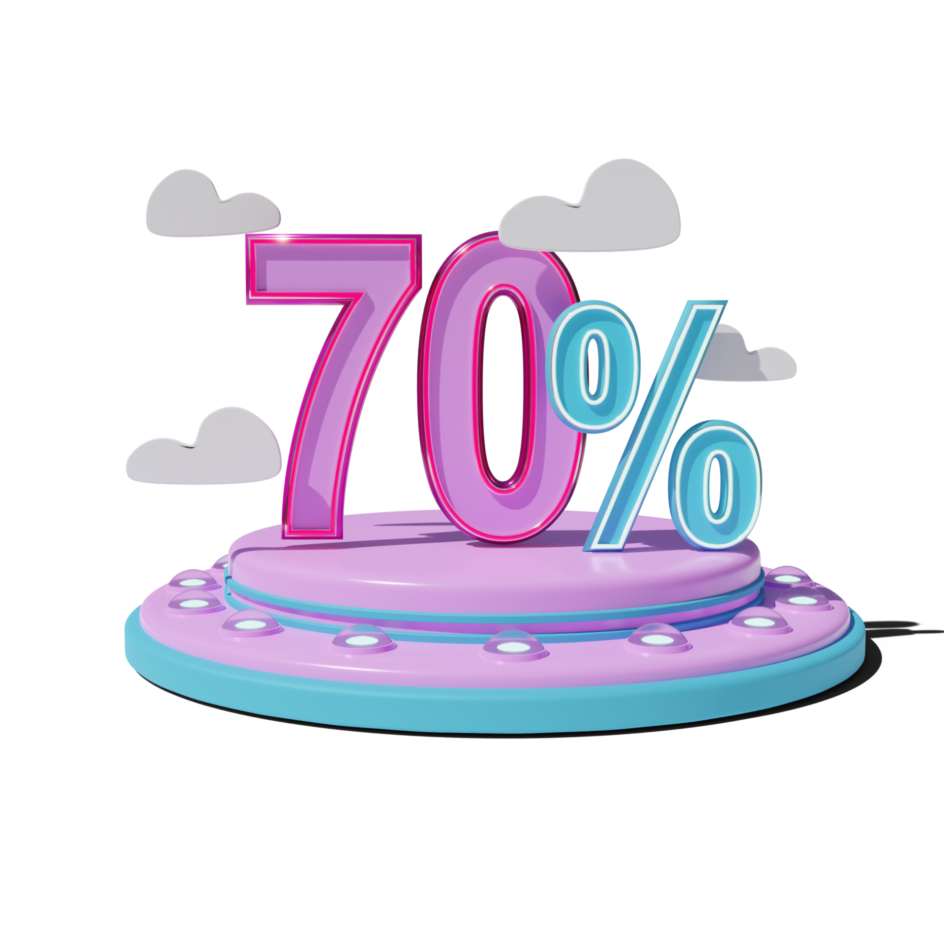 Free Discount 70 Percent On Transparent Background 3d Illustration free-discount-70-percent-on-transparent-background-3d-illustration