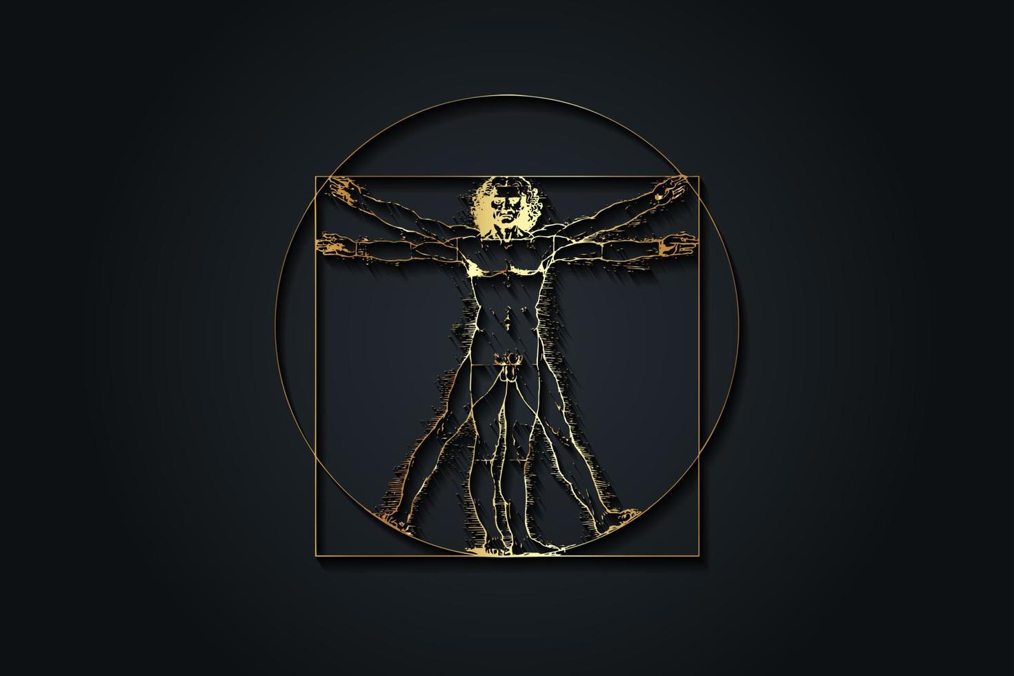 Leonardo Da Vinci Vitruvian Man Vector Leonardo Da Vinci Vitruvian Man Vector