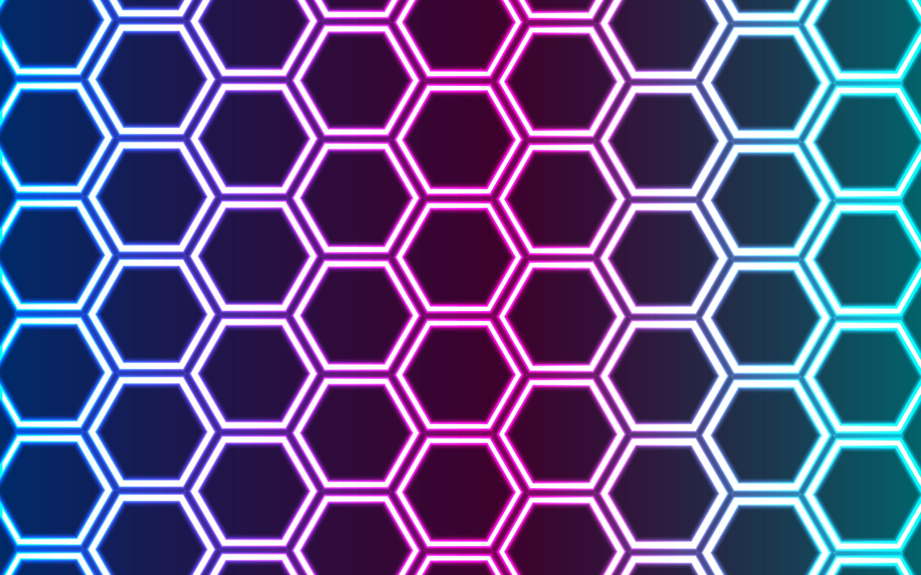 neon hexagon pattern. colorful background with hexagonal background. 19962116 Stock Photo at ...