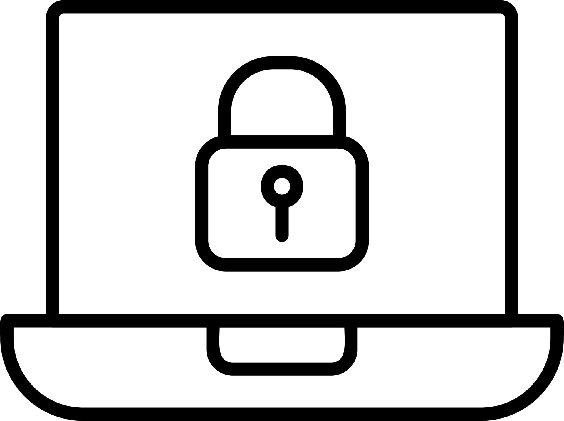 Laptop Lock Vector Icon 19965563 Vector Art at Vecteezy