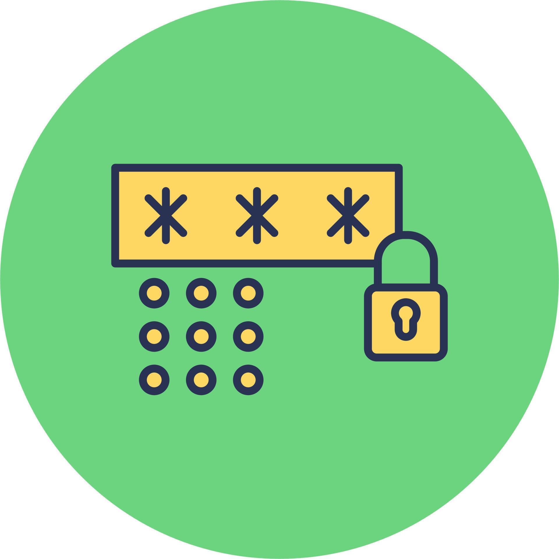 Passcode Vector Icon 19966173 Vector Art at Vecteezy