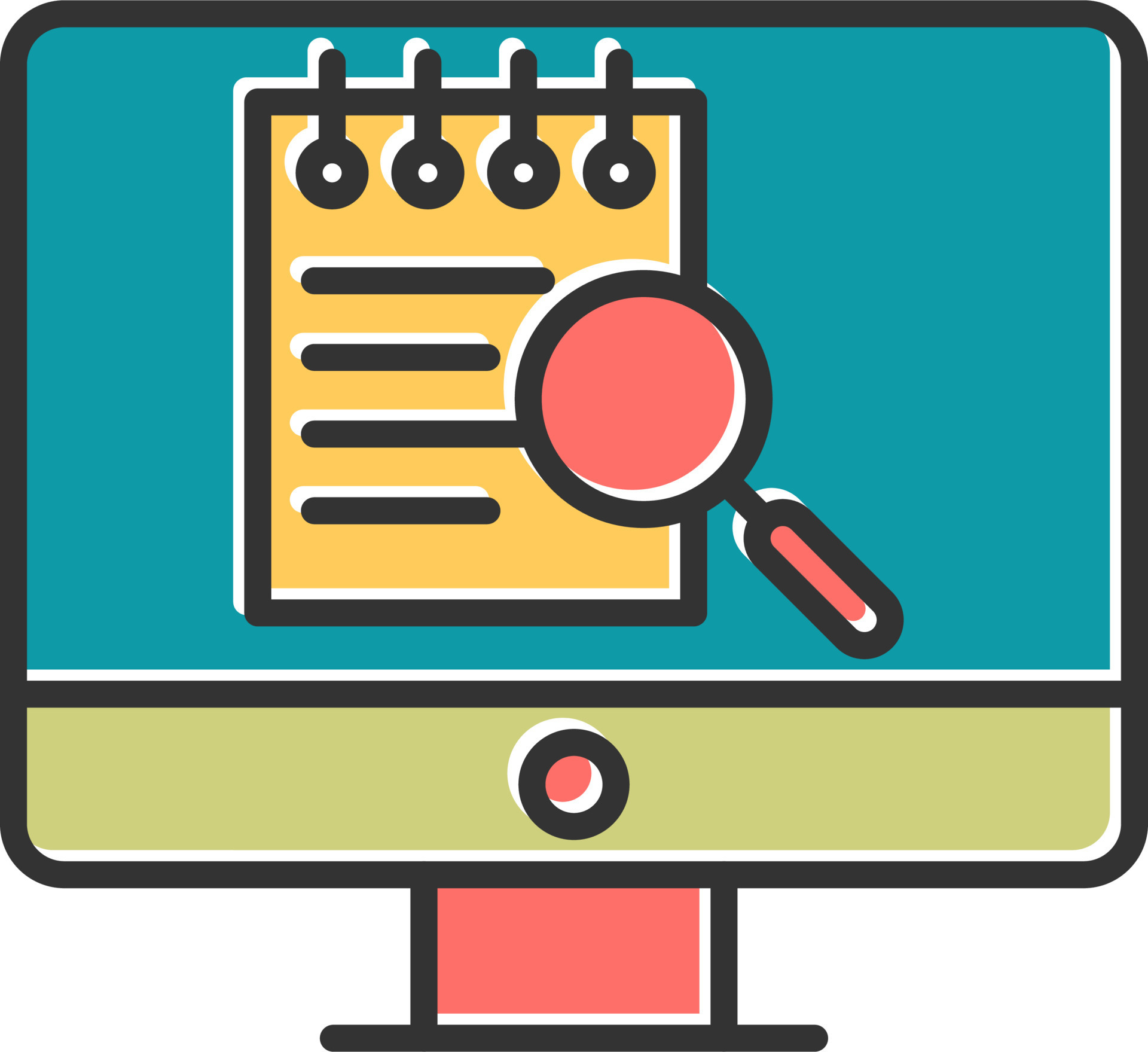 File Search Computer Vector Icon 19967278 Vector Art at Vecteezy