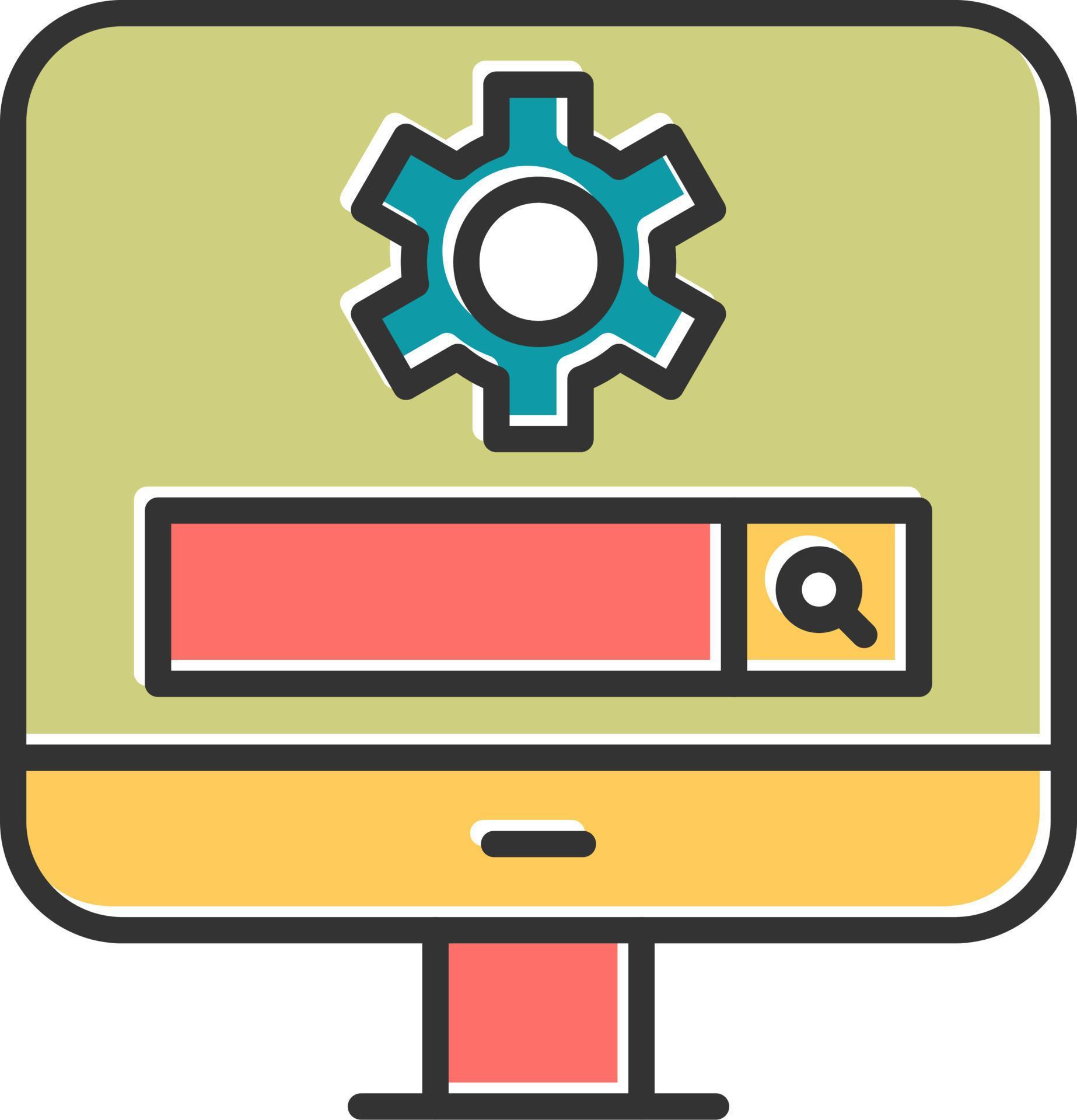 Computer Search Engine Vector Icon 19967310 Vector Art at Vecteezy