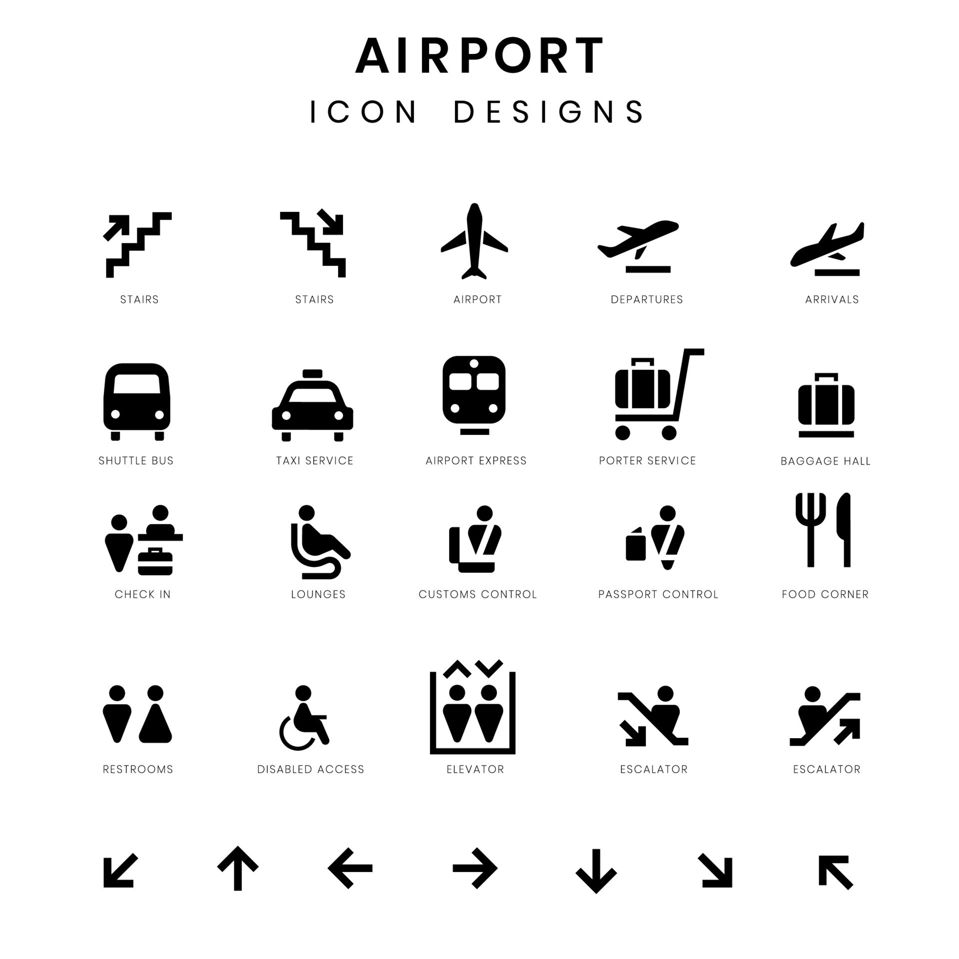 Airport Signs Vector